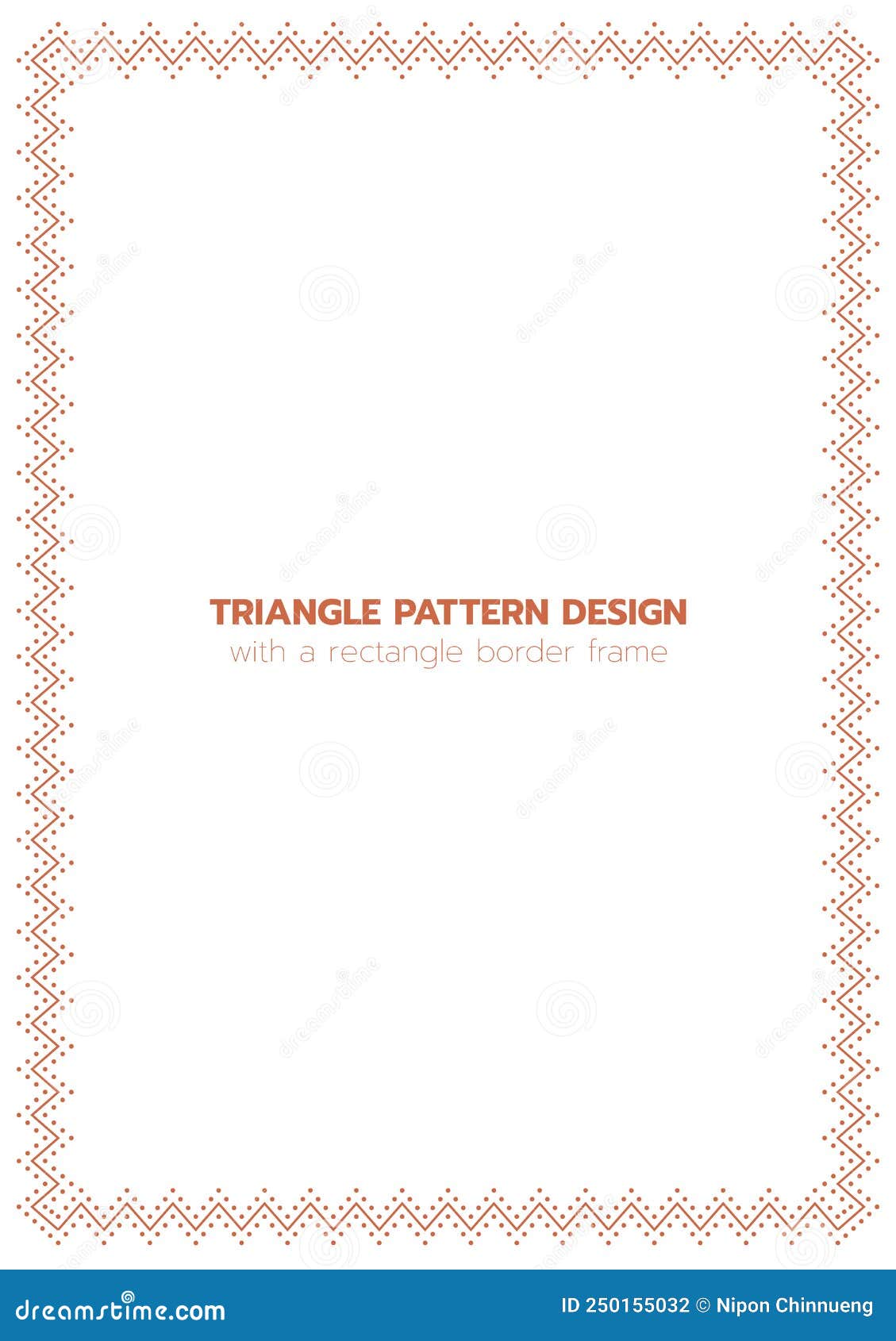 Triangle Pattern Design with a Rectangle Border Frame, Decoration and ...
