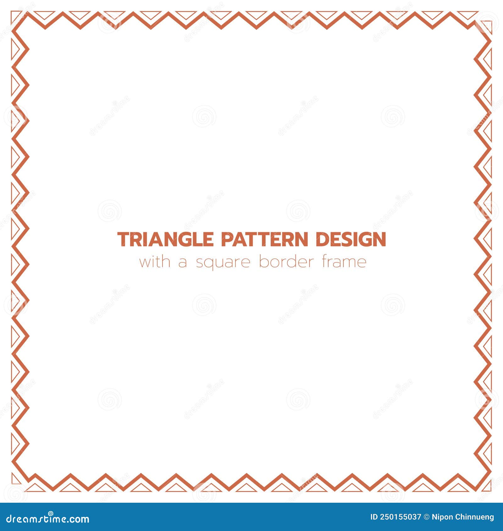 Triangle Pattern Design with a Square Border Frame, Decoration and ...