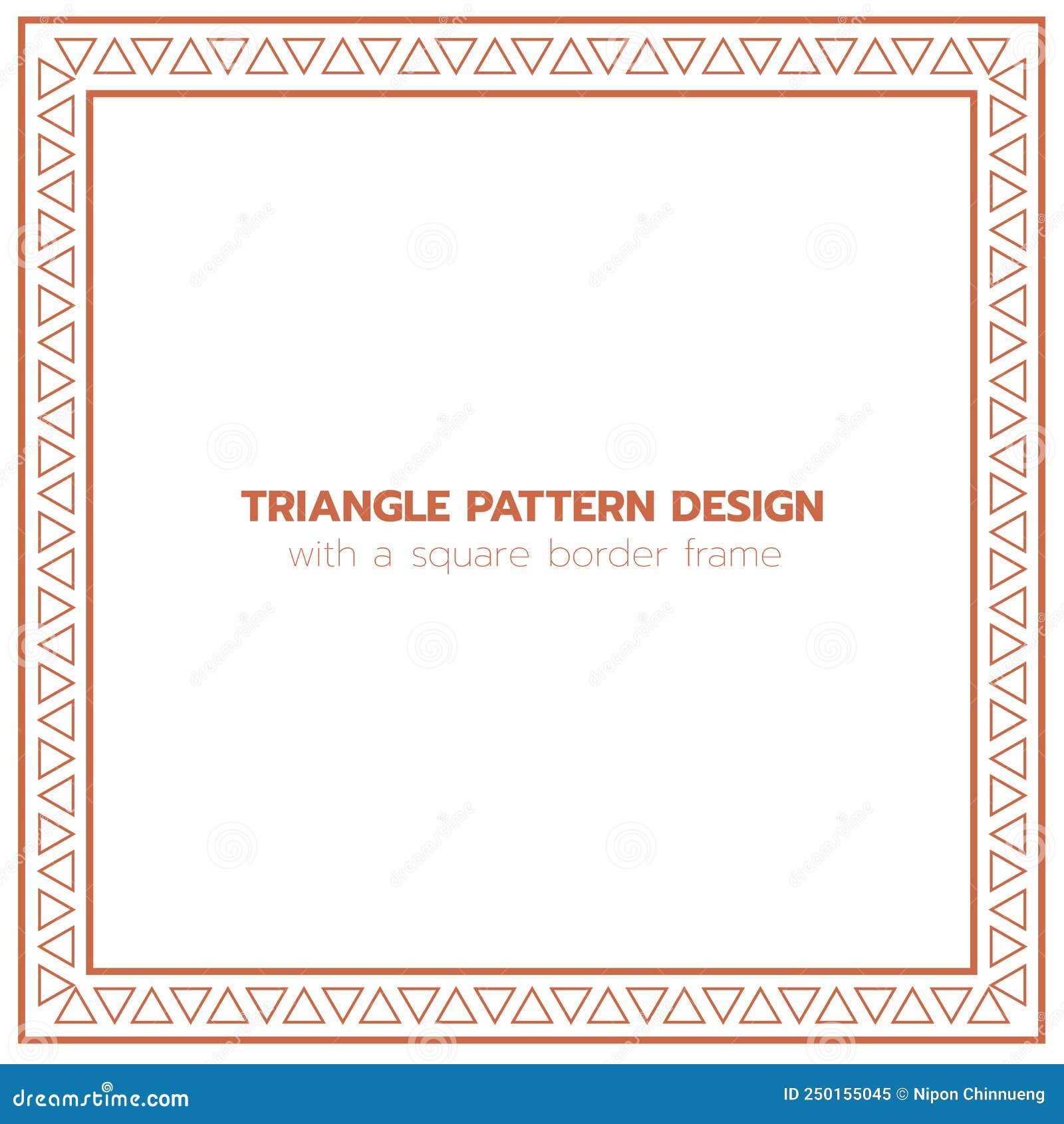 Triangle Pattern Design with a Square Border Frame, Decoration and ...