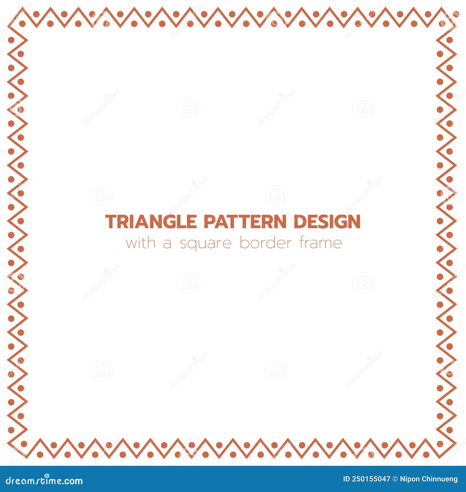 Triangle Pattern Design with a Square Border Frame, Decoration and ...