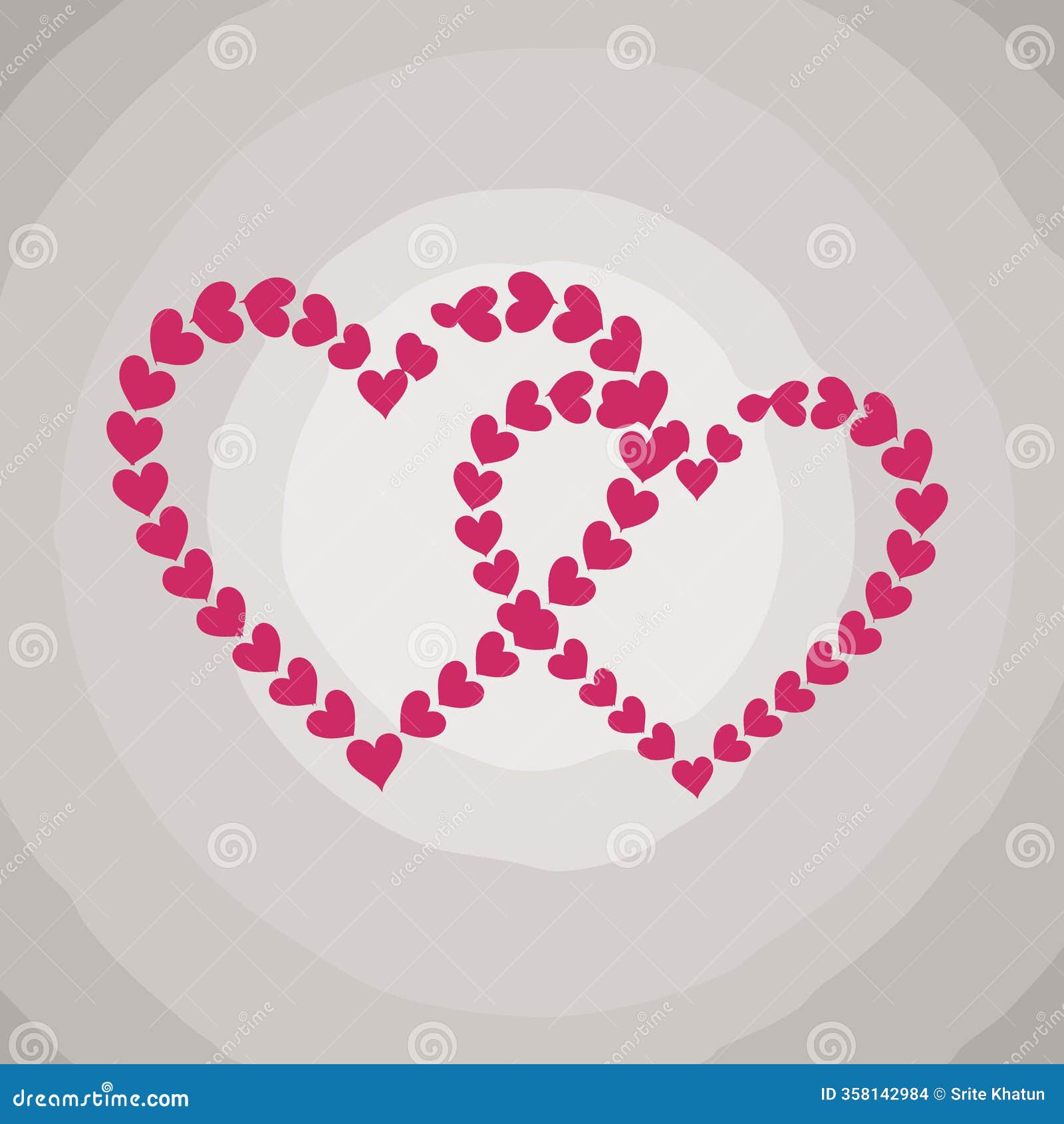 Two Interlocking Hearts Symbol Stock Vector - Illustration of ...
