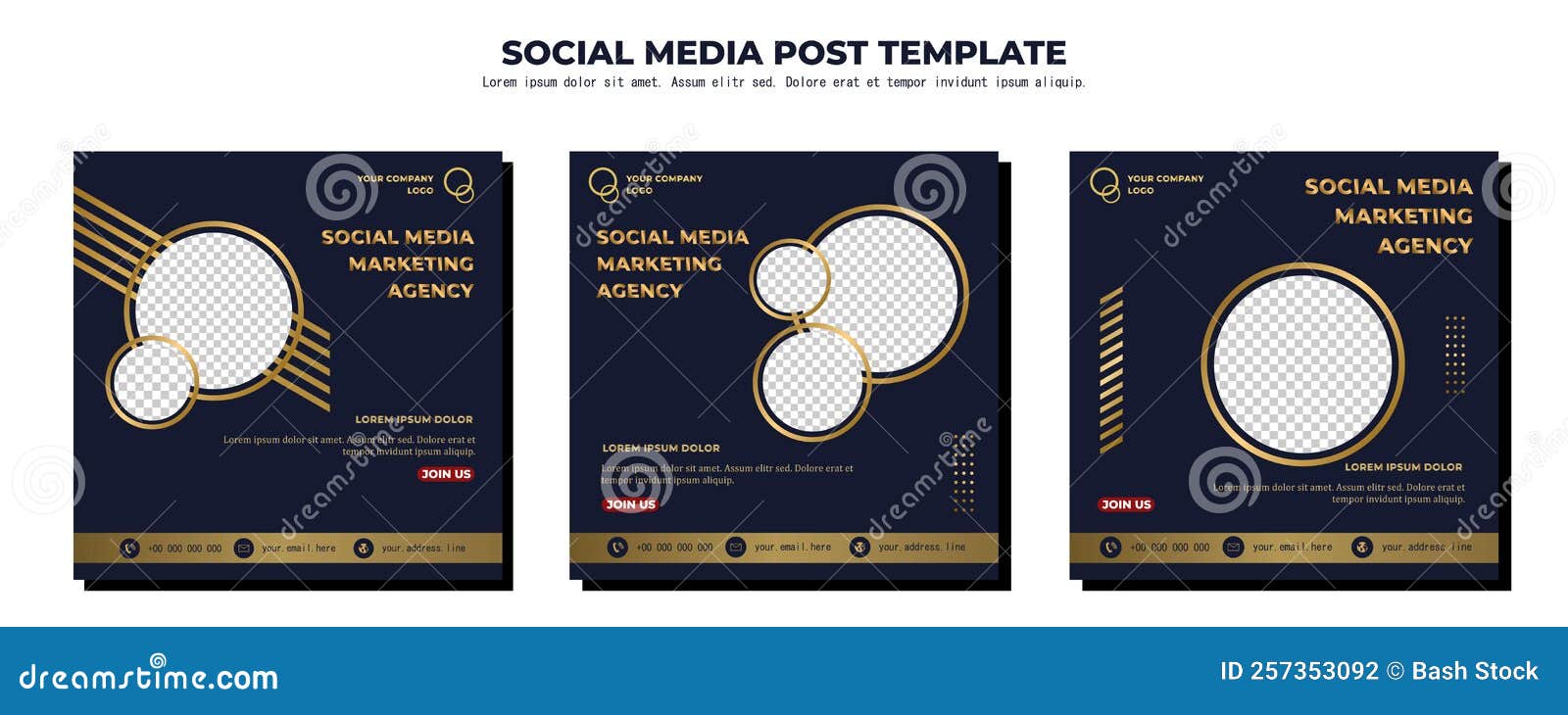 Social Media Post Template Modern Design, for Digital Marketing Online ...