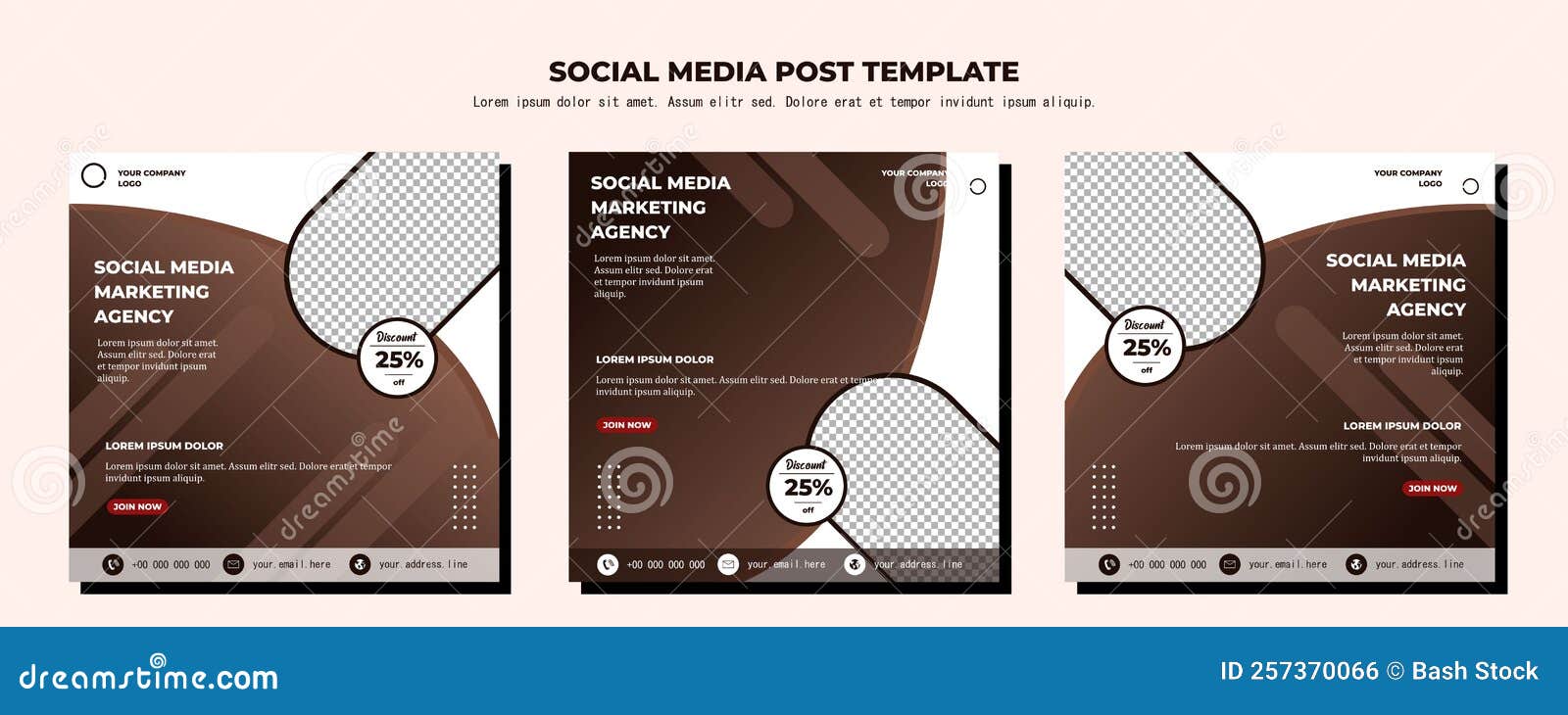 Social Media Post Template Modern Design, for Digital Marketing Online ...