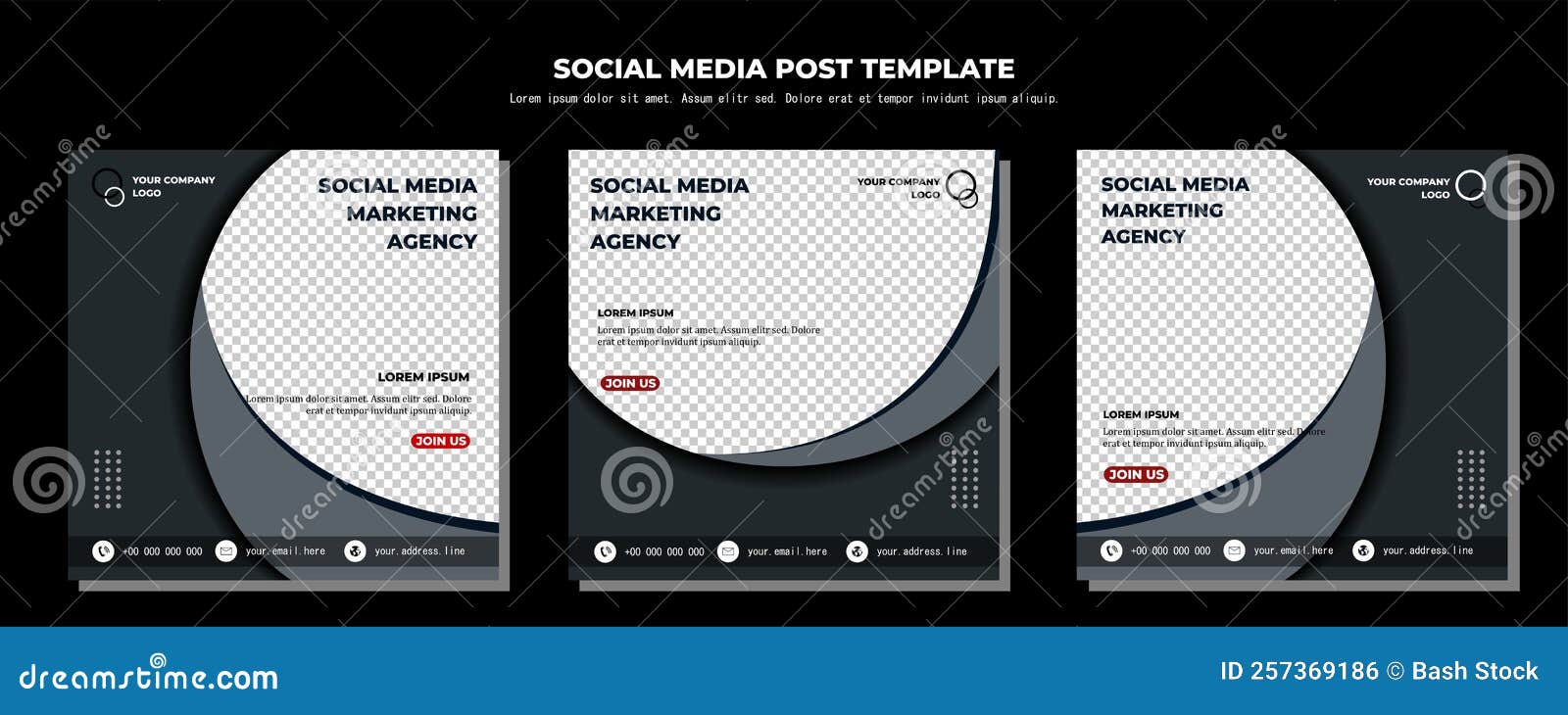 Social Media Post Template Modern Design, for Digital Marketing Online ...