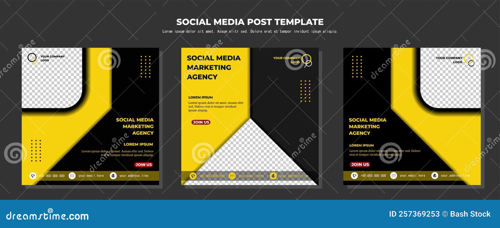 Social Media Post Template Modern Design, for Digital Marketing Online ...