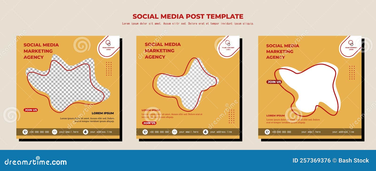 Social Media Post Template Modern Design, for Digital Marketing Online ...