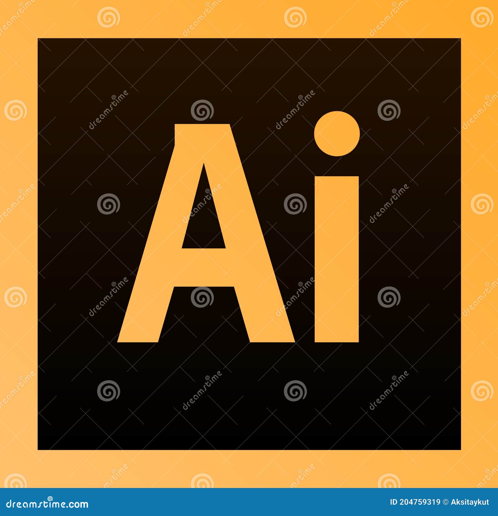Adobe illustrator icon editorial stock image. Illustration of 1985 ...