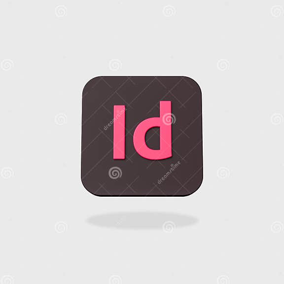 Adobe Indesign App Icon on Flat Gray Background Editorial Photography ...