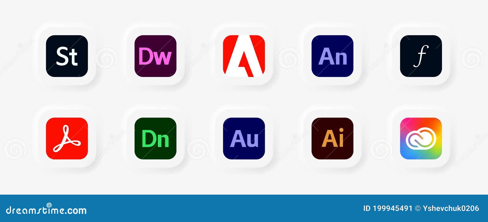 Adobe Products: Acrobat, Stock, Dreamweaver, Illustrator, Animate ...