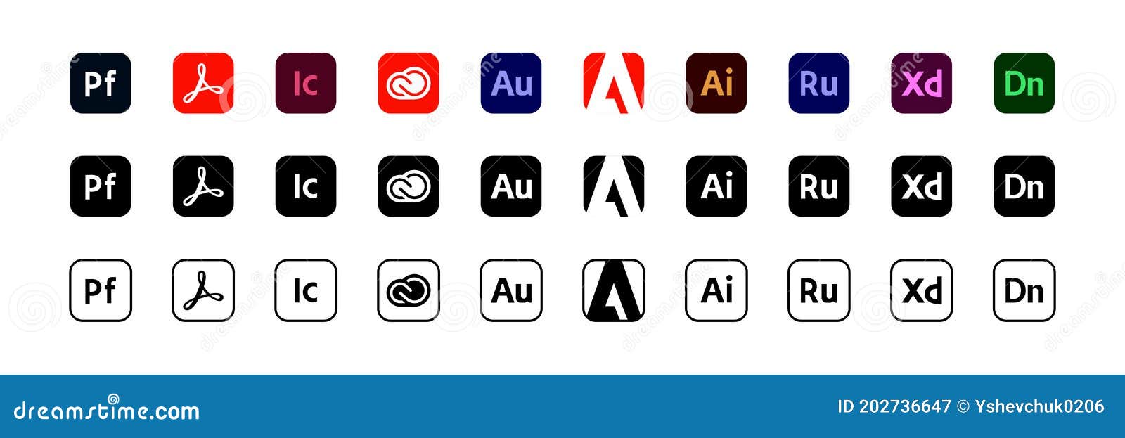 Adobe Audition CC Logo Vector Illustration | CartoonDealer.com #127039168