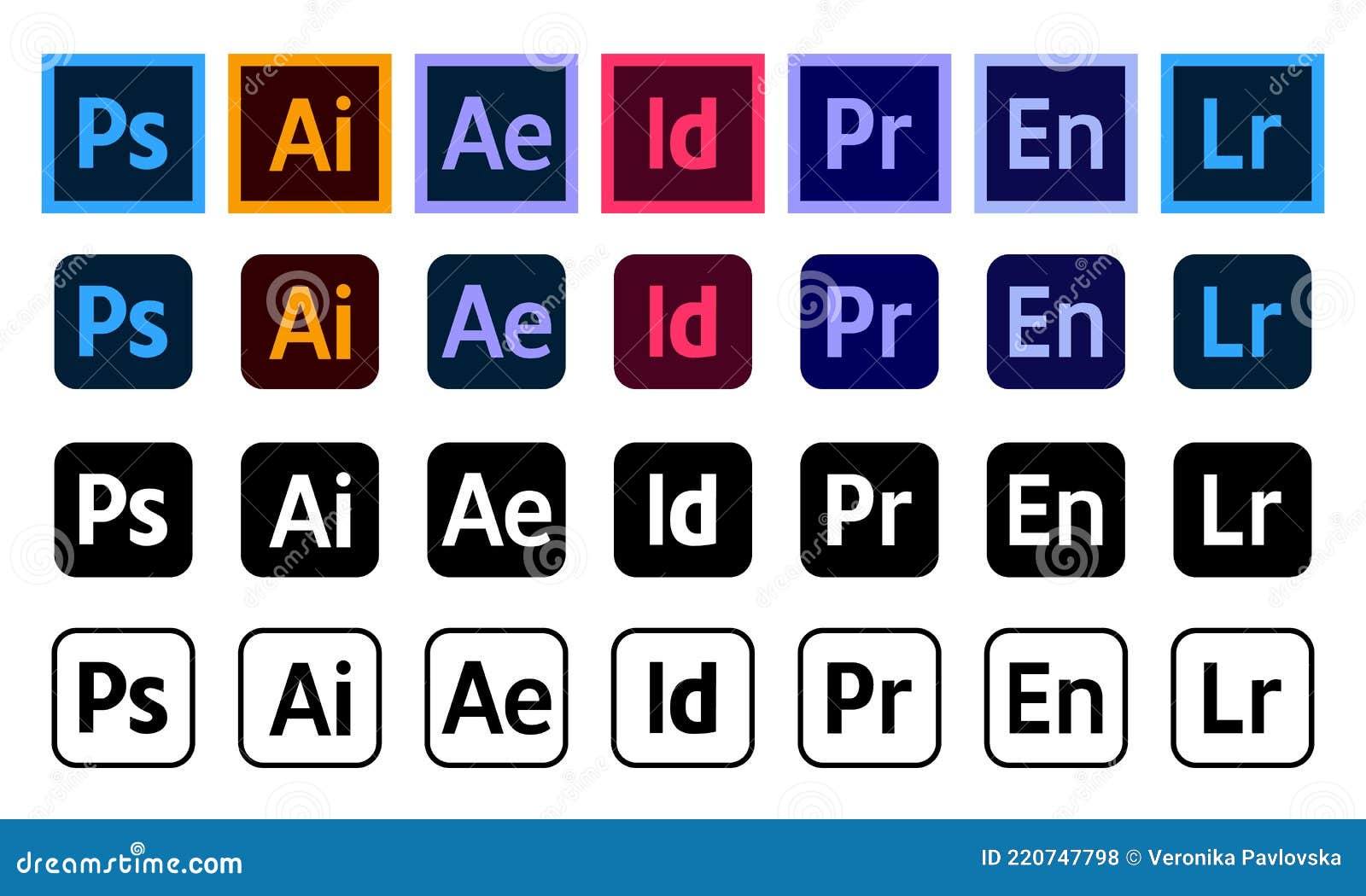 Adobe Products Icon Set: Illustrator, Photoshop, InDesign, Premiere Pro ... Adobe Products Icon Set: Illustrator, Photoshop, InDesign, Premiere Pro ...
