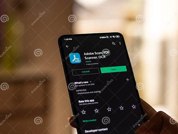 Adobe Scan a Pdf Scanner App. Editorial Stock Photo - Image of closeup ...