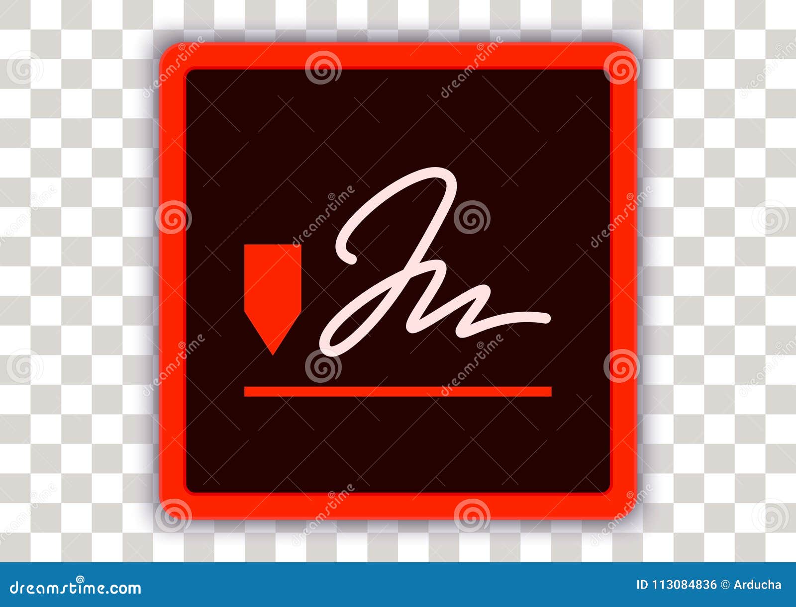 Adobe sign button editorial photo. Illustration of sign - 113084836