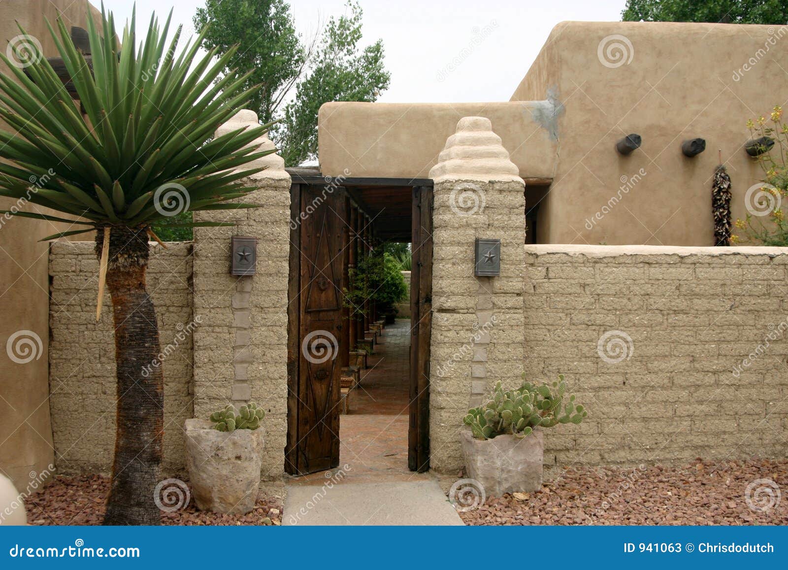 Adobe structure stock image. Image of pillar, brick, motel - 941063