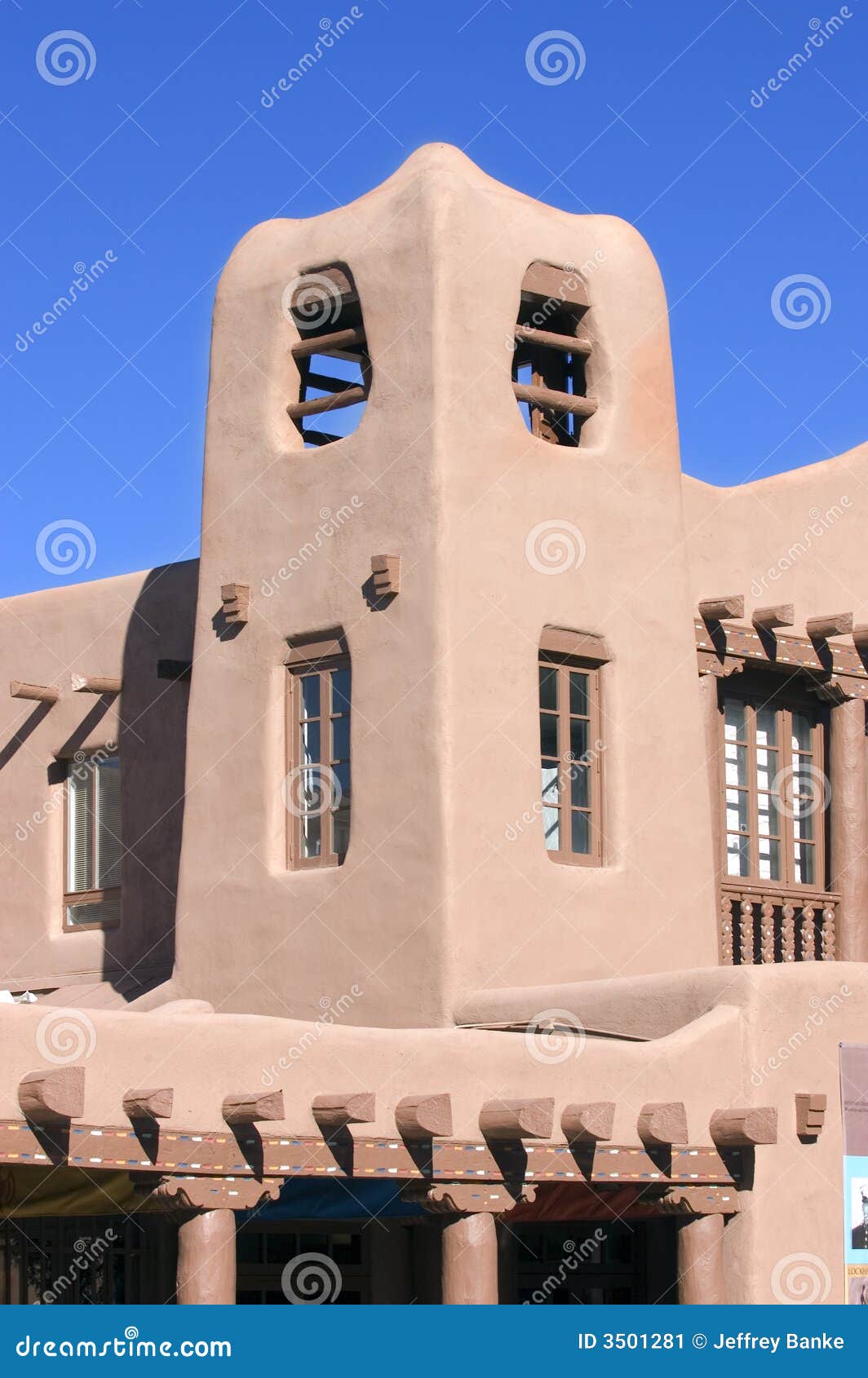 Adobe tower stock image. Image of mall, mexico, adobe - 3501281