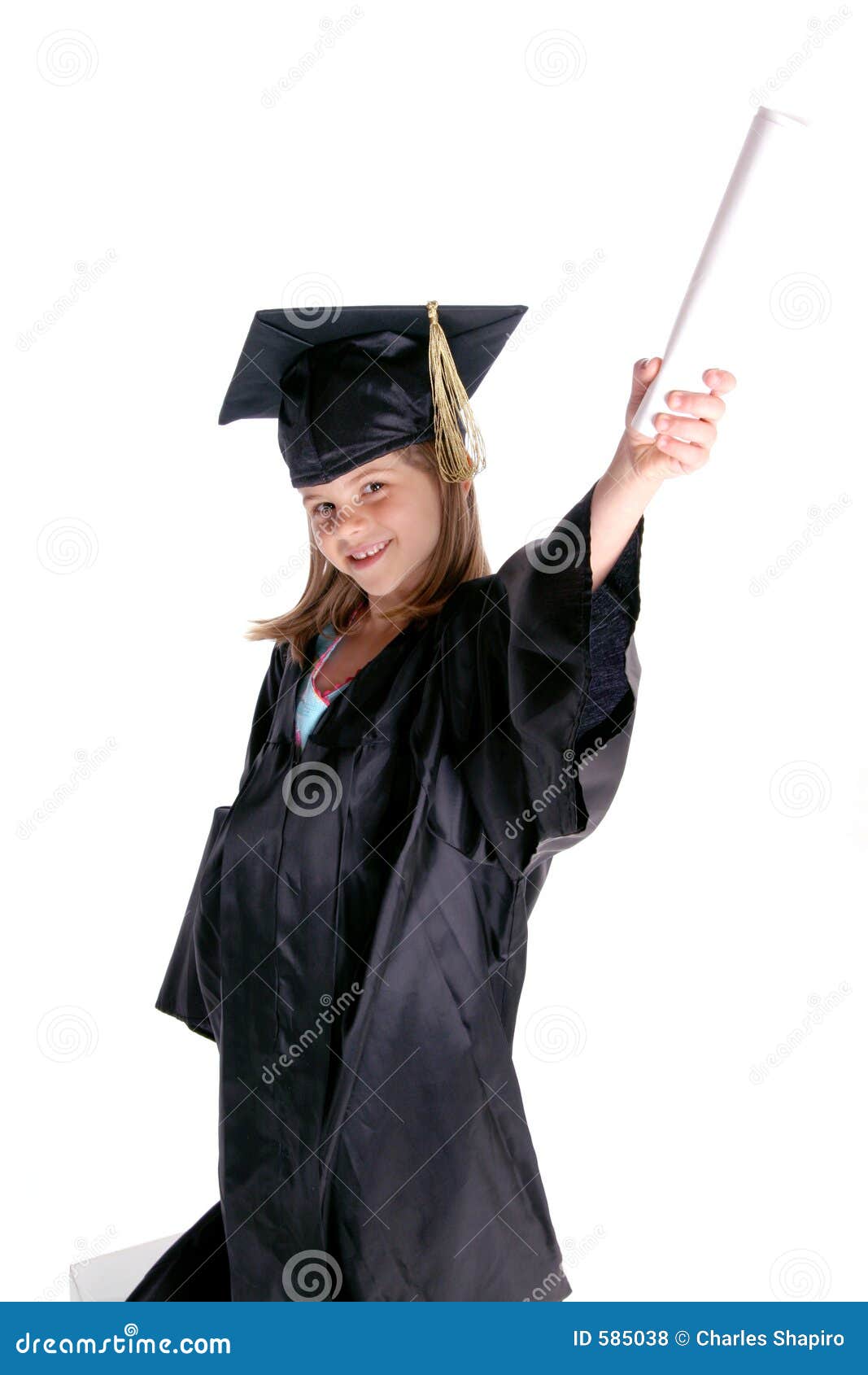 Adolescent Develops a Future in Education Stock Photo - Image of gown ...