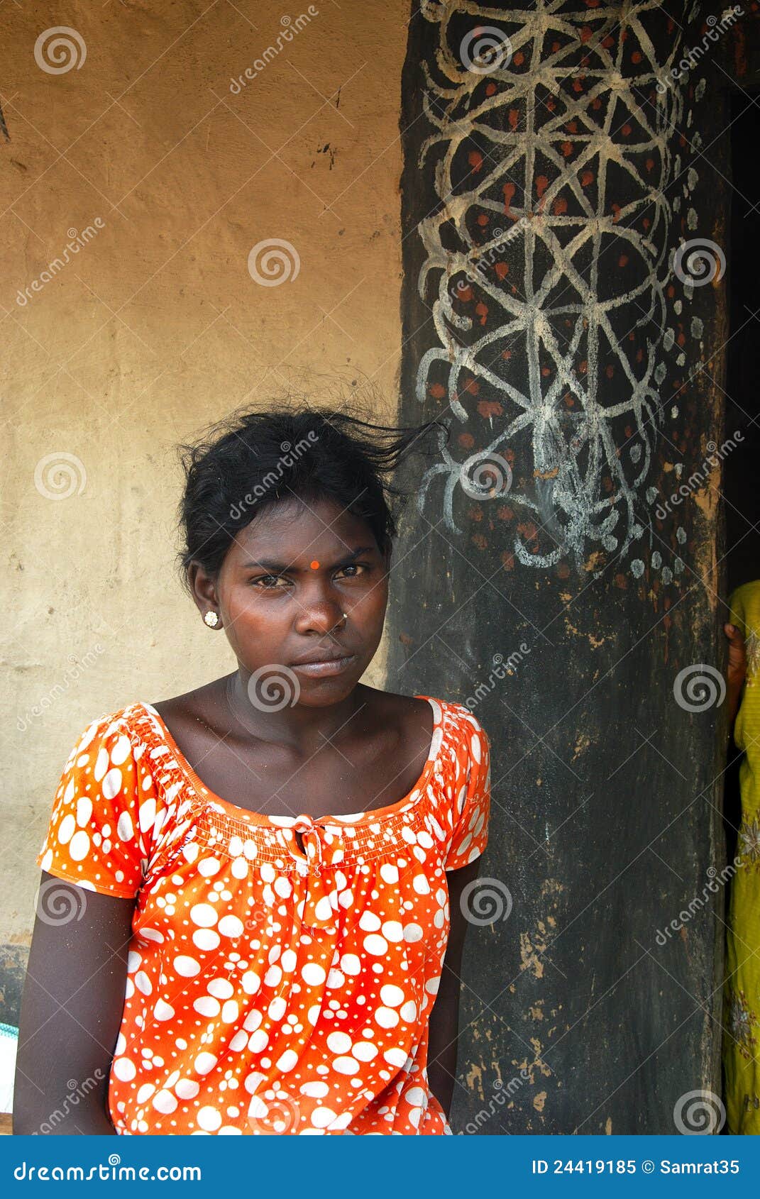 Adolescent Girl in Rural India Editorial Image - Image of vertical ...