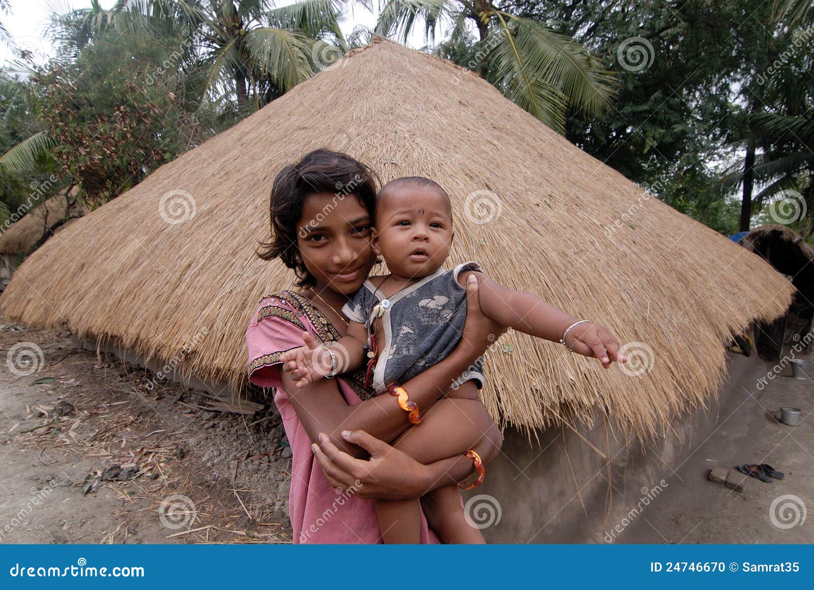 Adolescent Girl in Rural India Editorial Image - Image of village ...