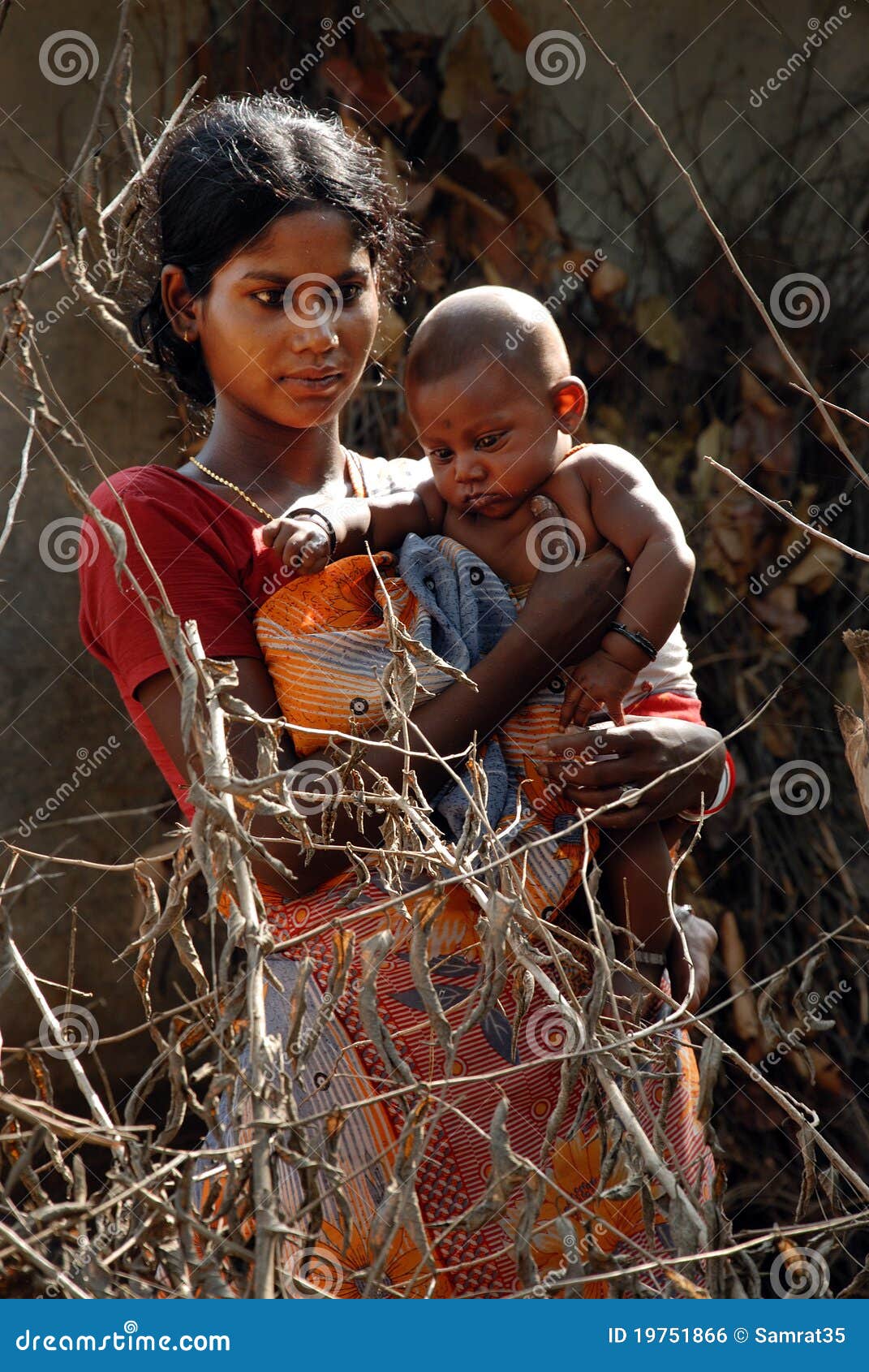 Adolescent Mother in Rural India Editorial Photo - Image of life ...