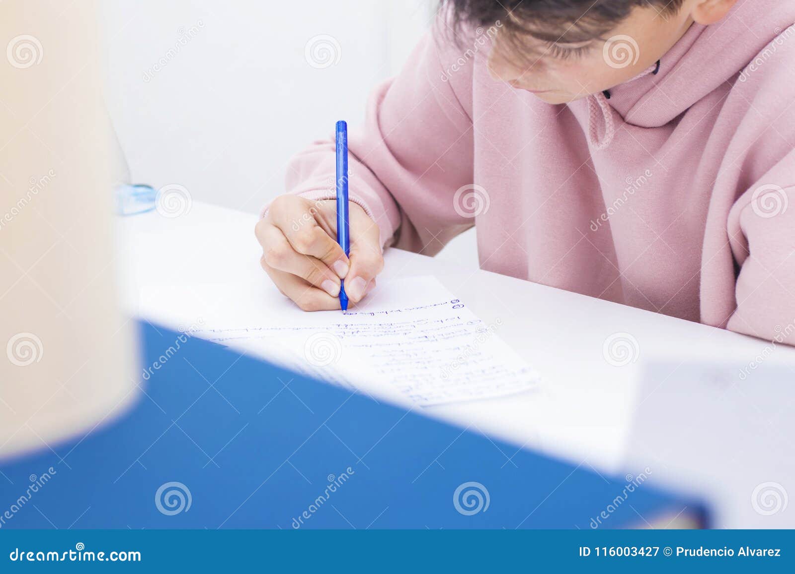 Adolescent Student on the Desk Stock Image - Image of concept ...