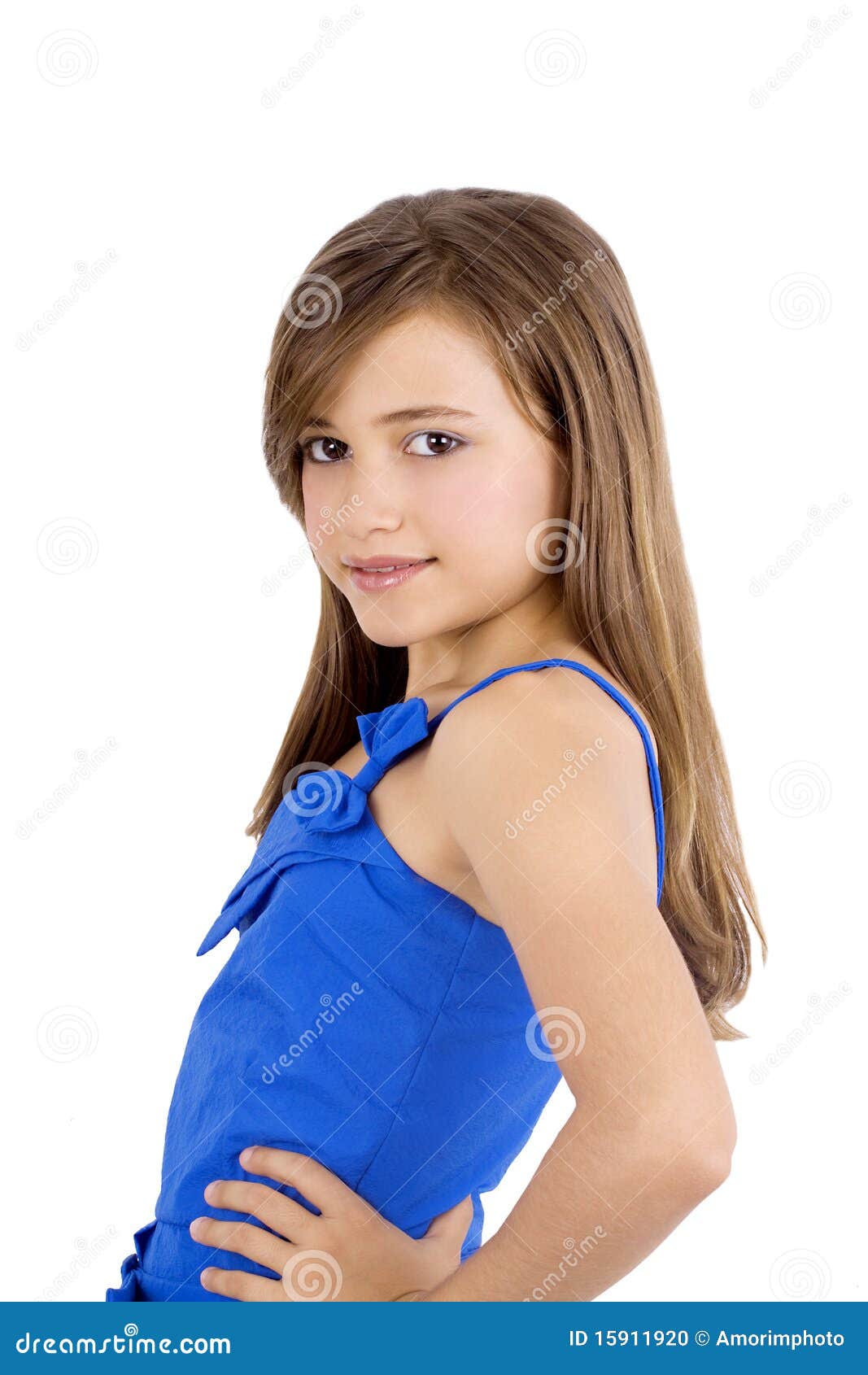 Adolescente Con Las Manos En Caderas Foto De Archivo Imagen De Cara