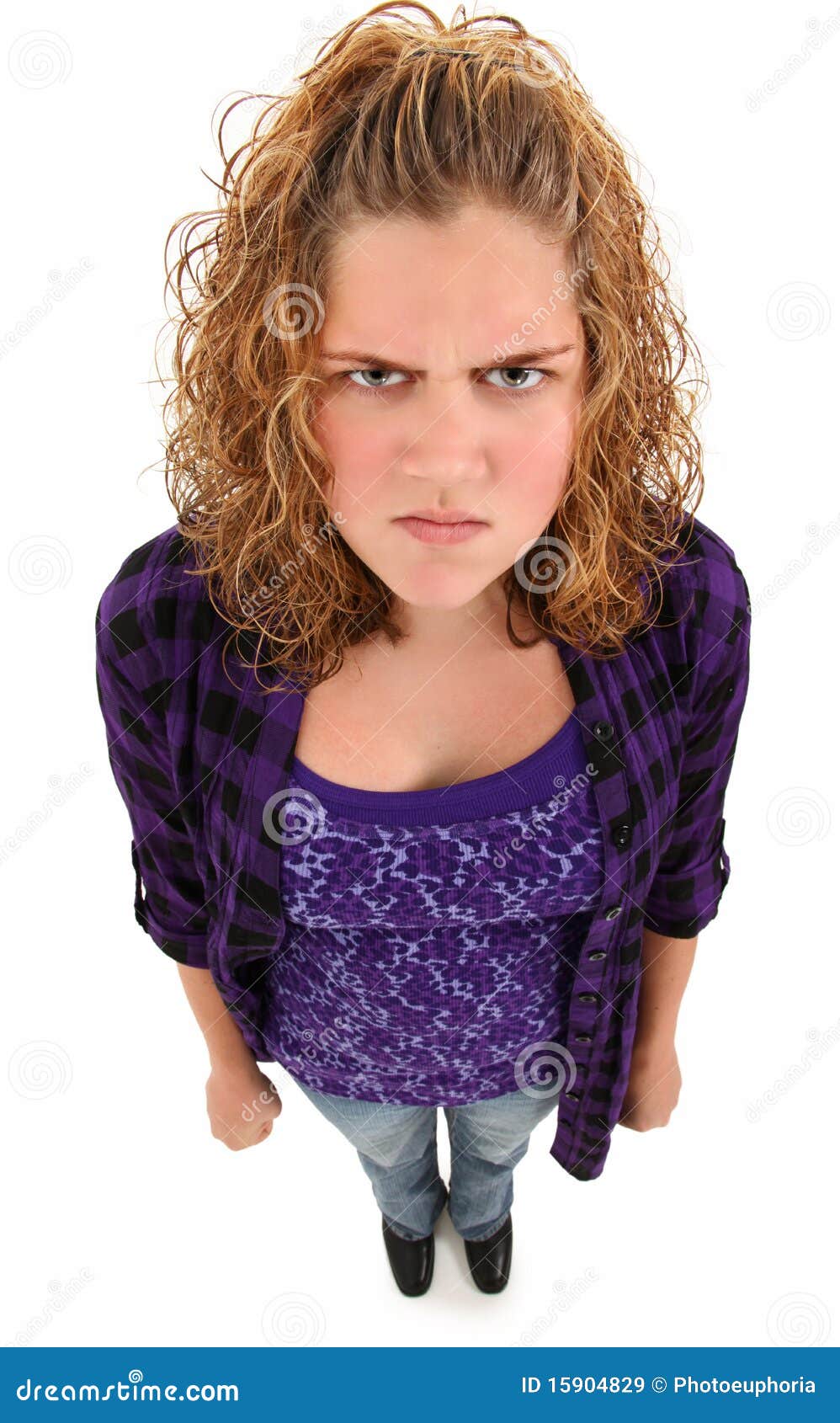 Adolescente irritado imagem de stock. Imagem de loira - 15904829