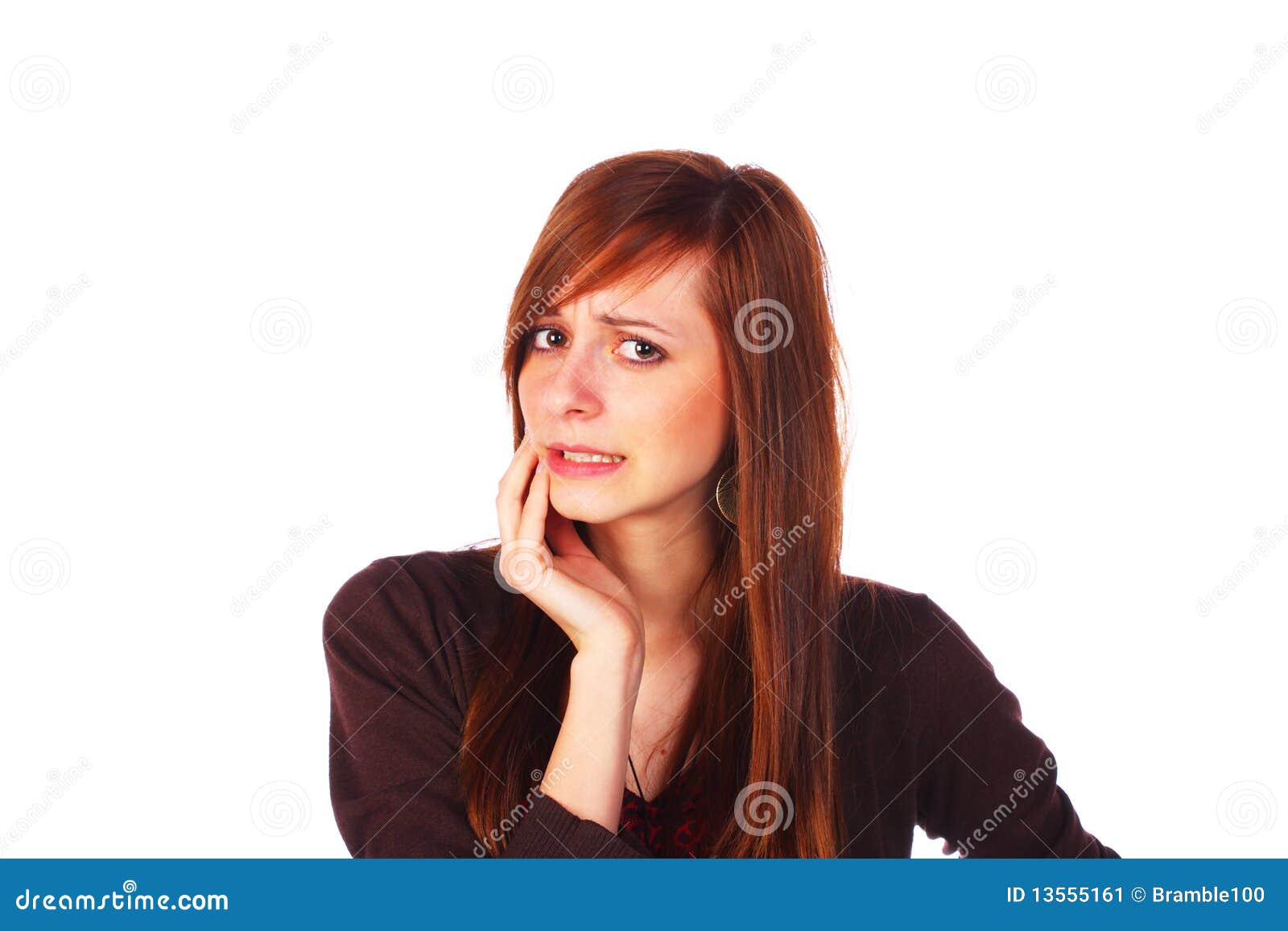 Adolescente Que Tiene Dolor De Muelas, Aislado En Blanco Imagen de ...