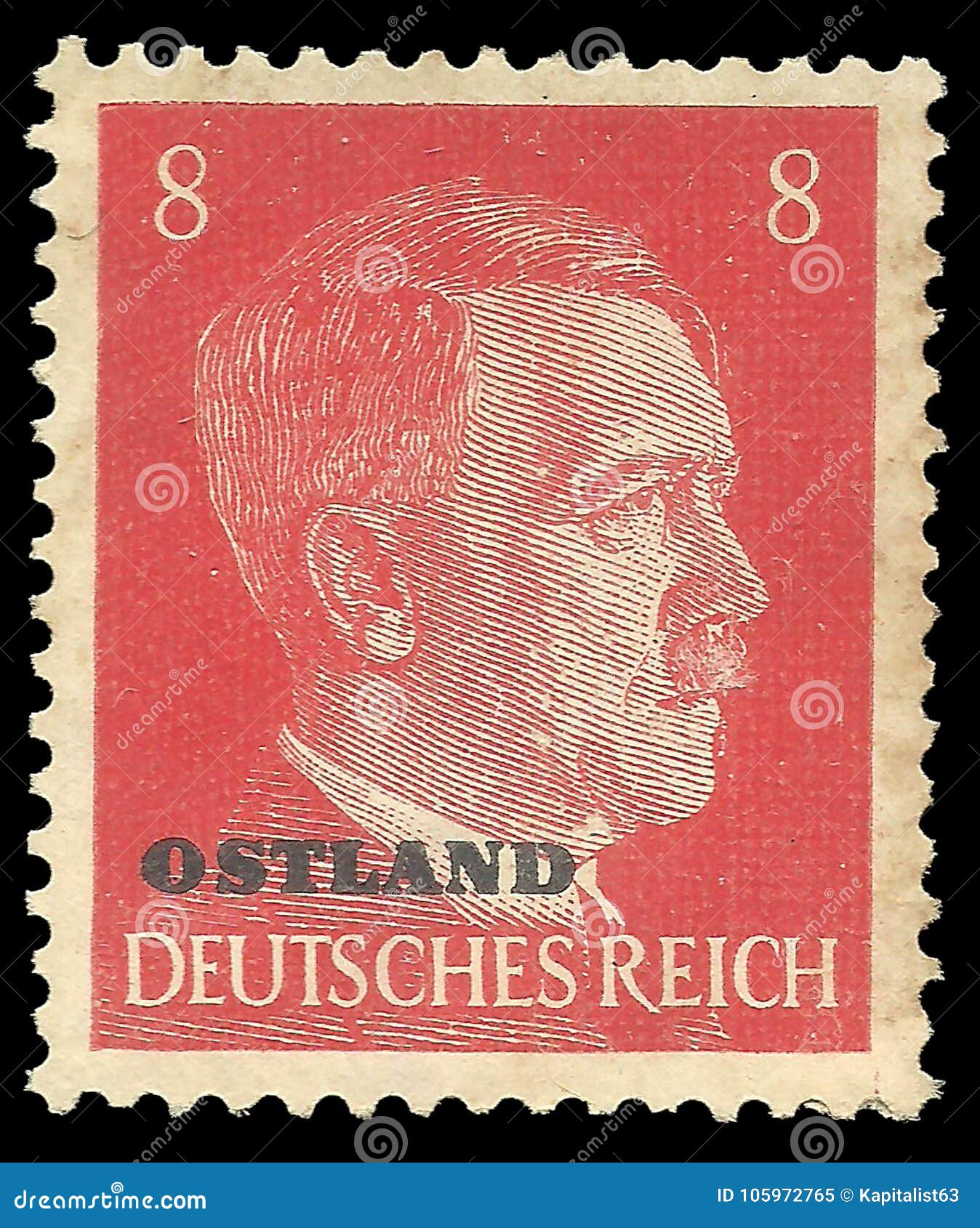 Adolf Hitler, Overprint Eastern Lands Editorial Photo | CartoonDealer ...