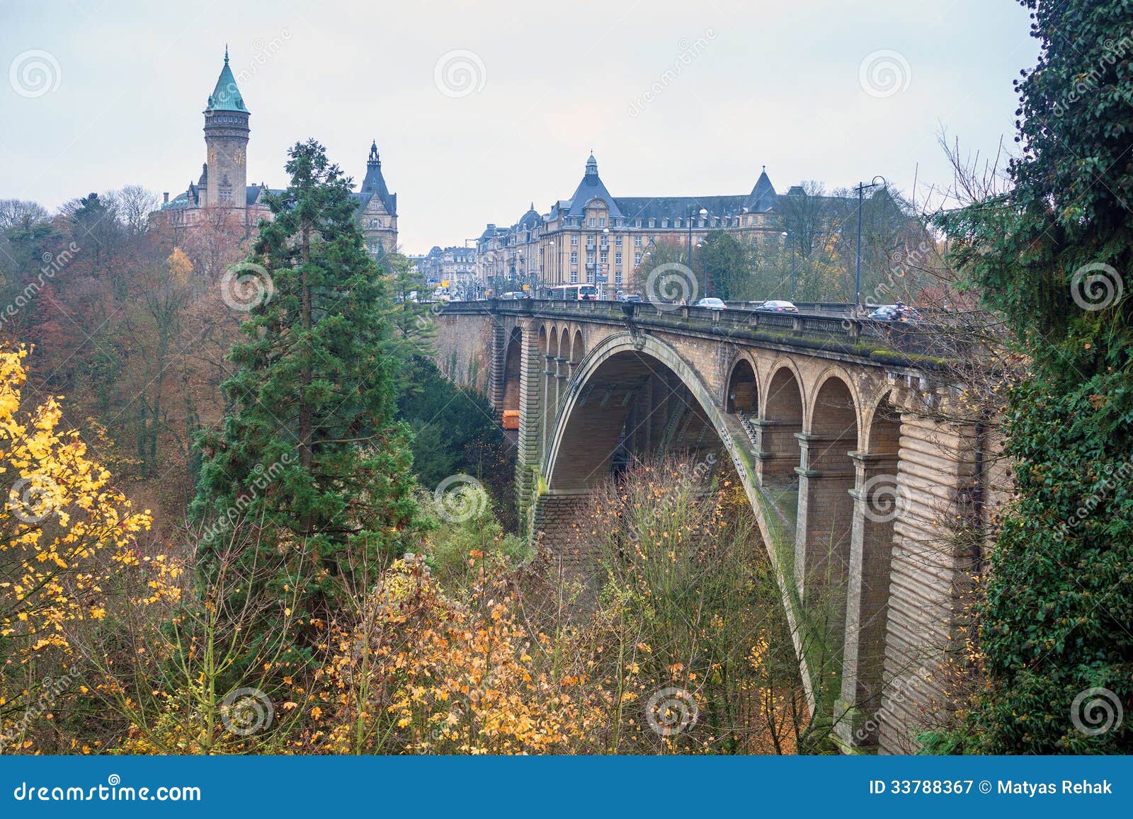 Adolphe bridge stock image. Image of capital, attraction - 33788367