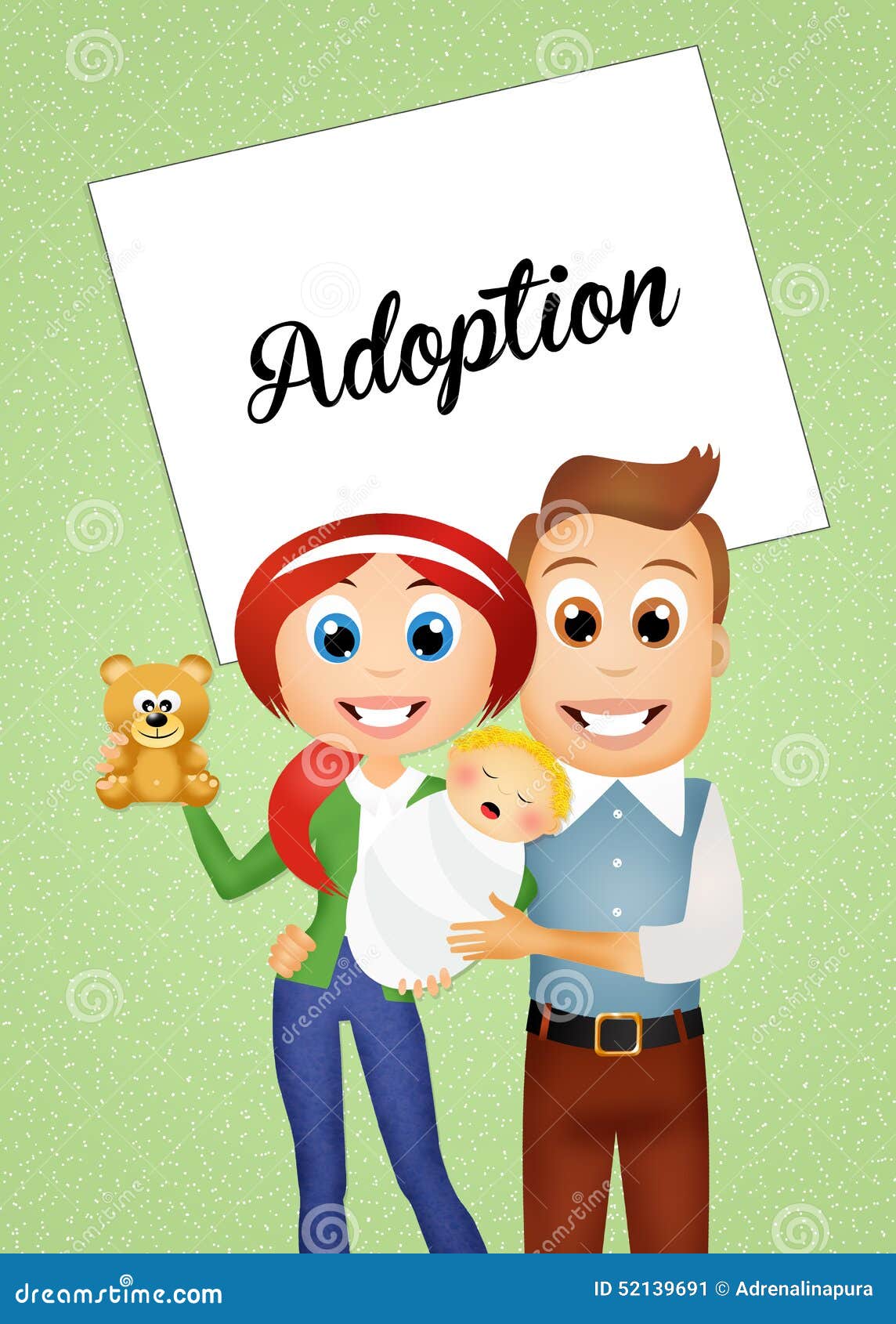 Adopción stock de ilustración. Ilustración de hijo, feliz - 52139691