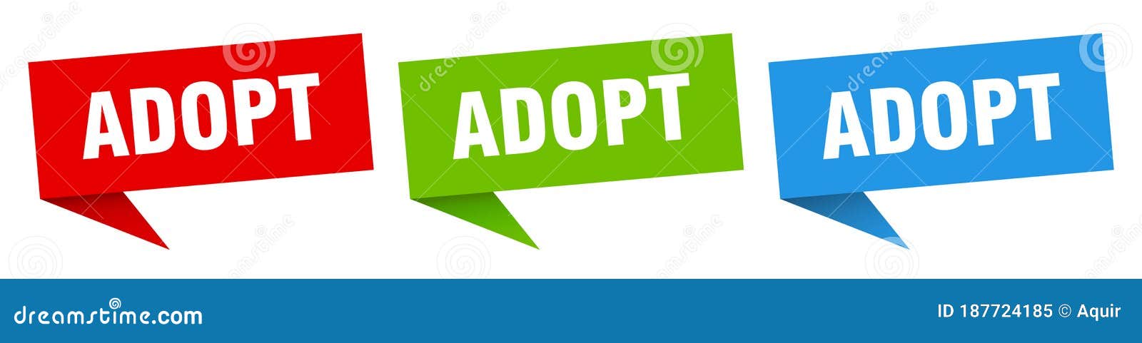 Adopt Banner. Adopt Speech Bubble Label Set Stock Vector - Illustration ...