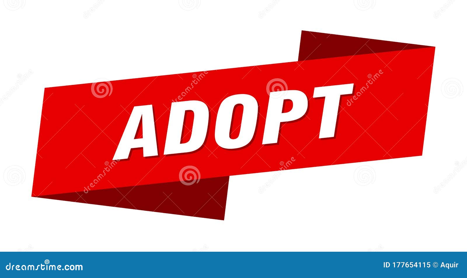 Adopt Banner Template. Adopt Ribbon Label Stock Vector - Illustration ...