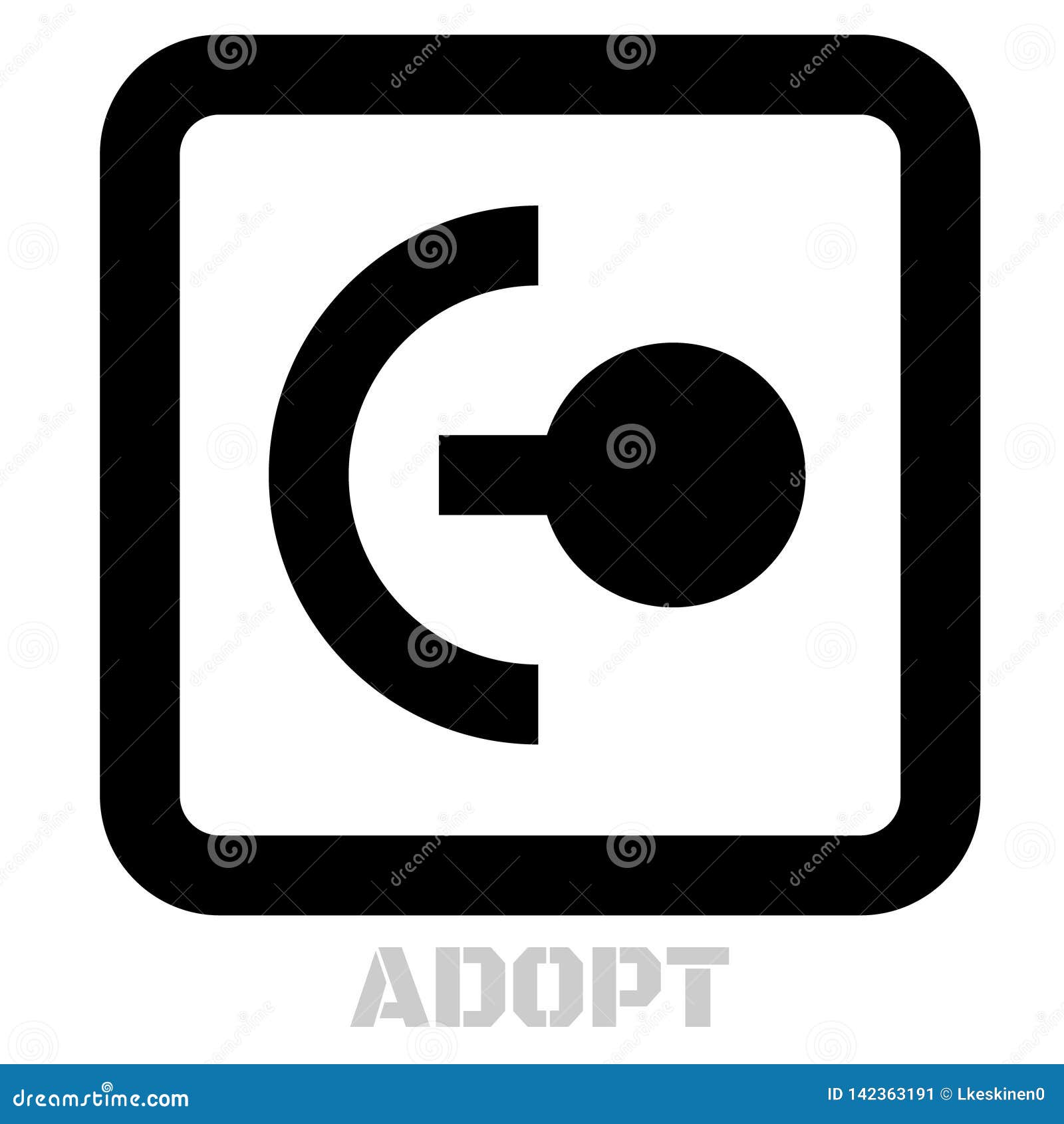 Adopt Concept Icon on White Stock Vector - Illustration of meaning ...