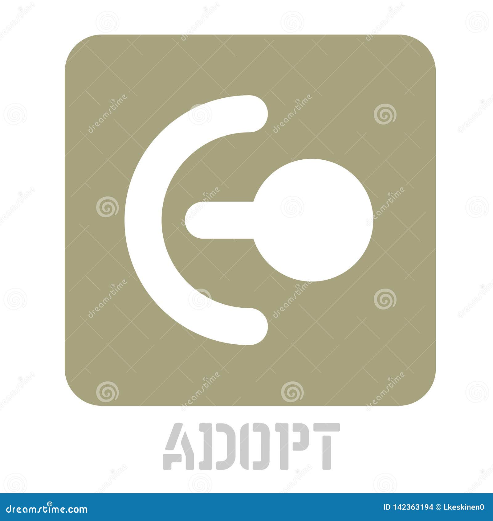 Adopt Concept Icon on White Stock Vector - Illustration of meaning ...