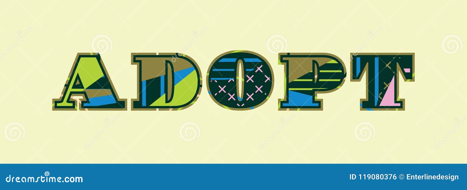 Adopt Concept Word Art Illustration Stock Vector - Illustration of ...