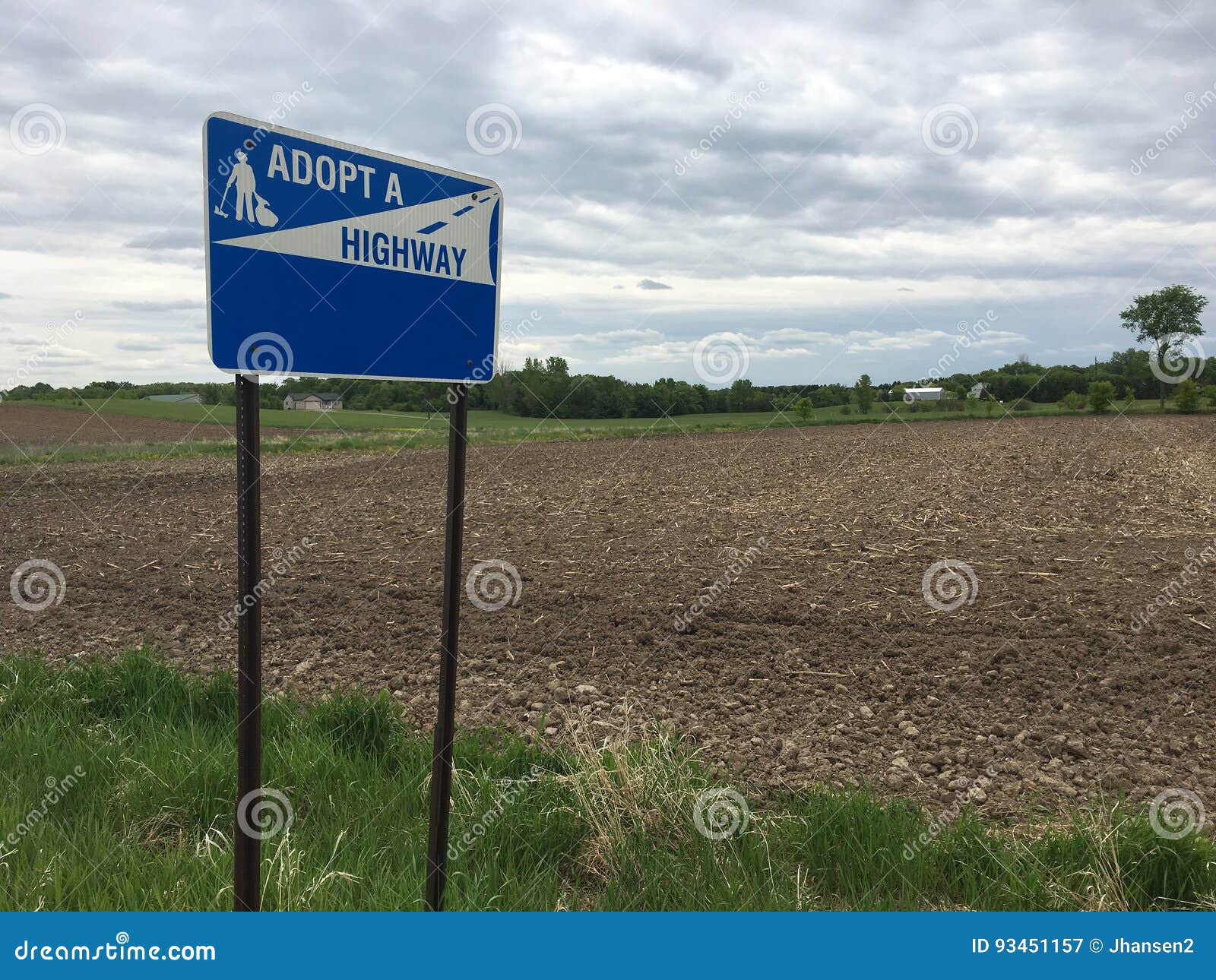 Adopt a Highway Sign stock image. Image of environmental - 93451157