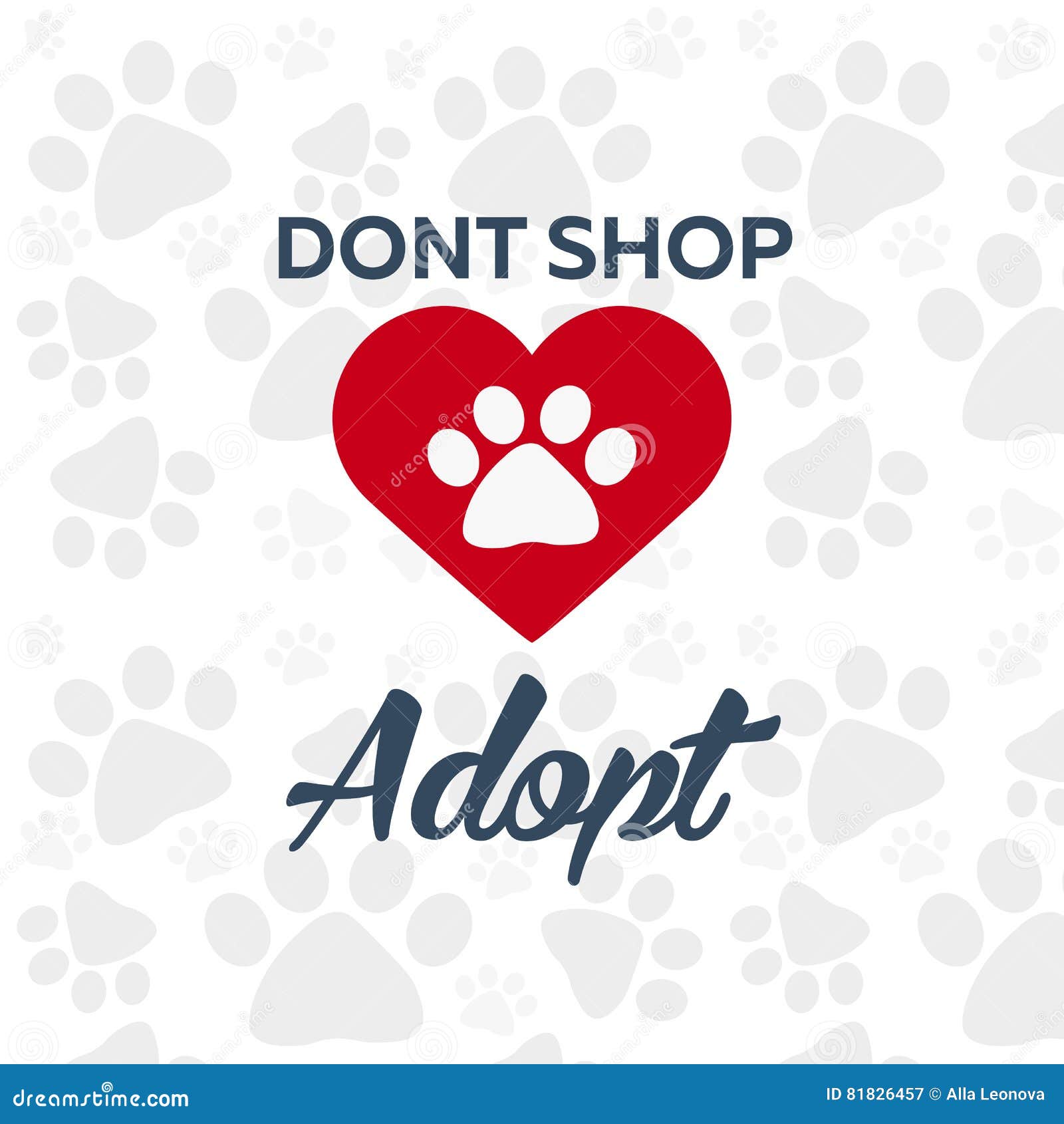 Adopt Logo. Dont Shop, Adopt. Adoption Concept. Vector Illustration ...