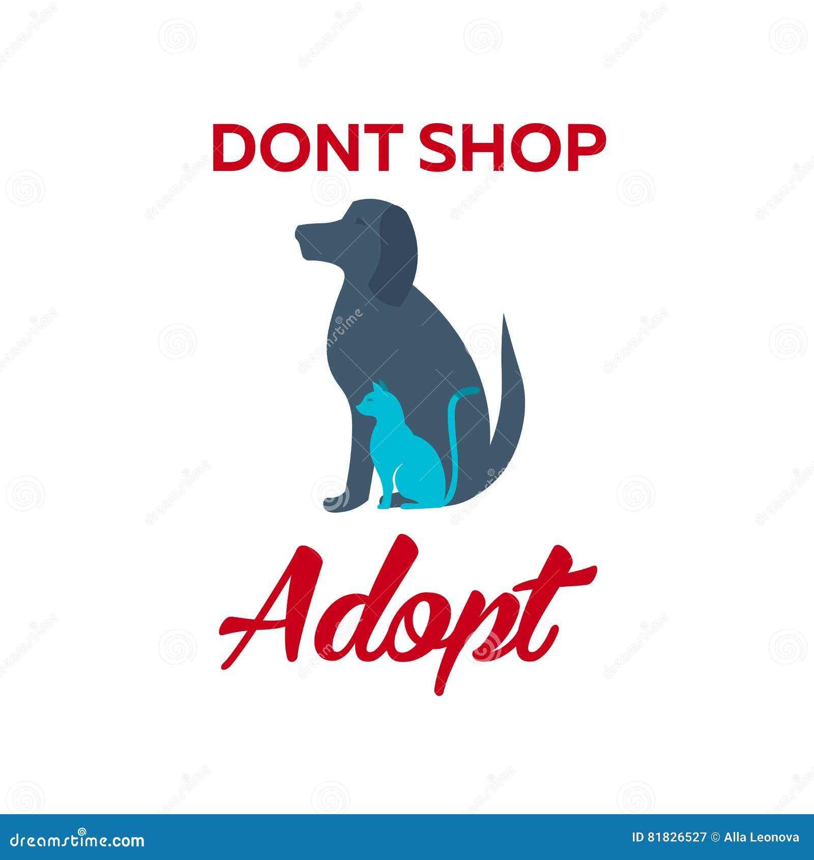 Adopt Logo. Dont Shop, Adopt. Adoption Concept. Vector Illustration ...