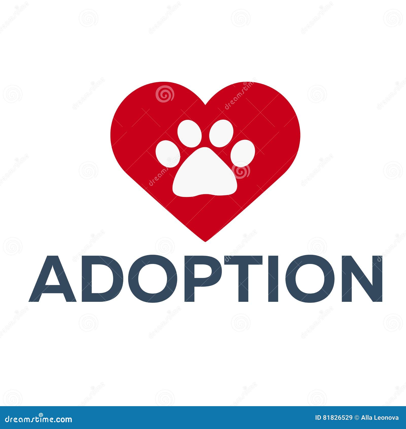 Adopt Logo. Dont Shop, Adopt. Adoption Concept. Vector Illustration ...