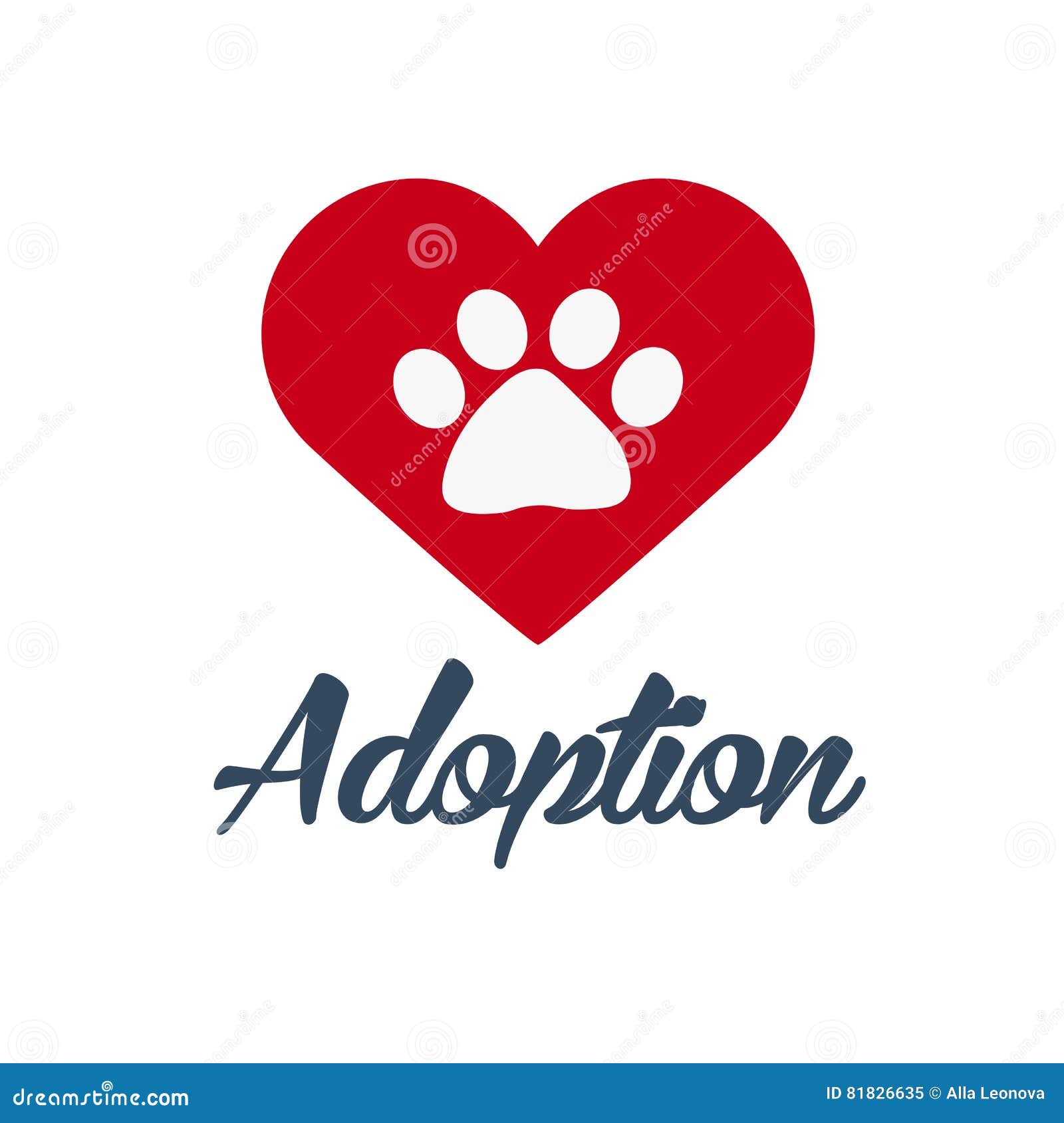 Adopt Logo. Dont Shop, Adopt. Adoption Concept. Vector Illustration ...