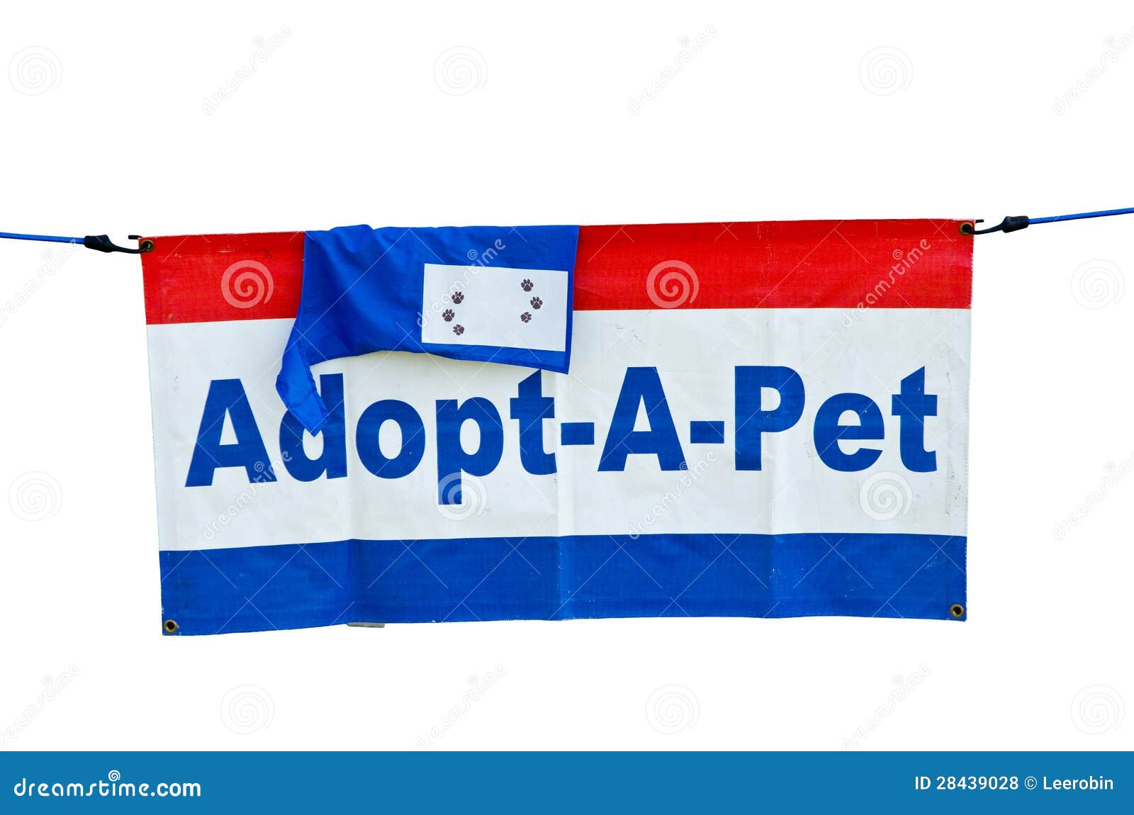 Adopt-a-Pet flag stock photo. Image of rope, blue, hanging - 28439028