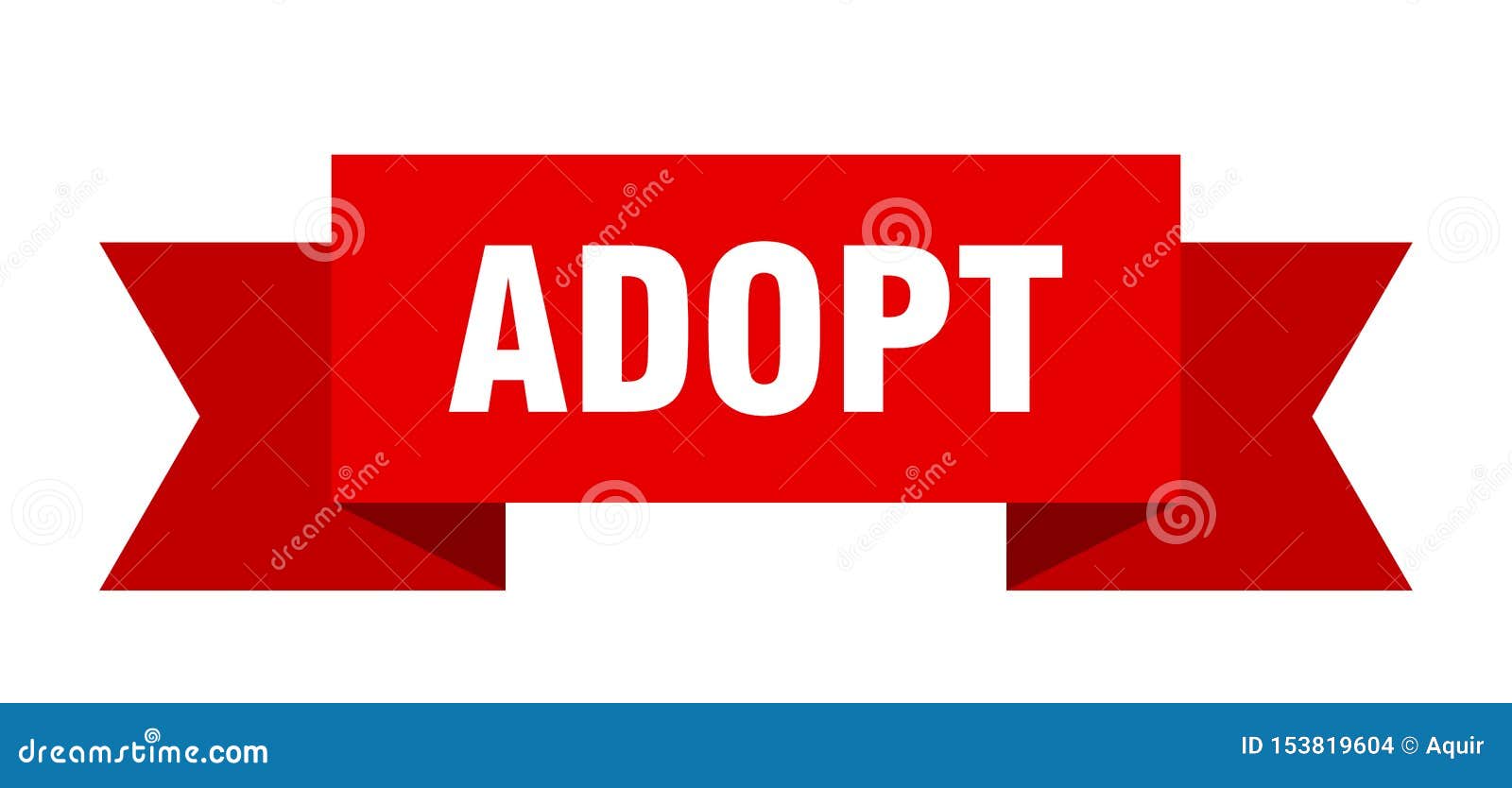 Adopt ribbon. stock vector. Illustration of isolated - 153819604