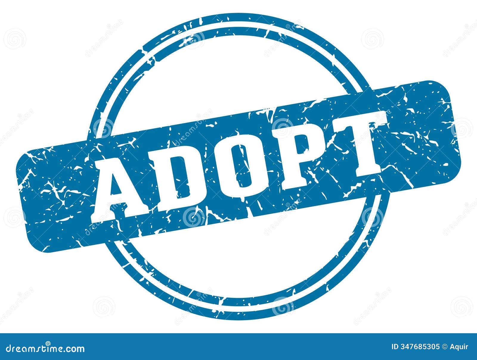 Adopt stamp stock vector. Illustration of graphic, element - 347685305
