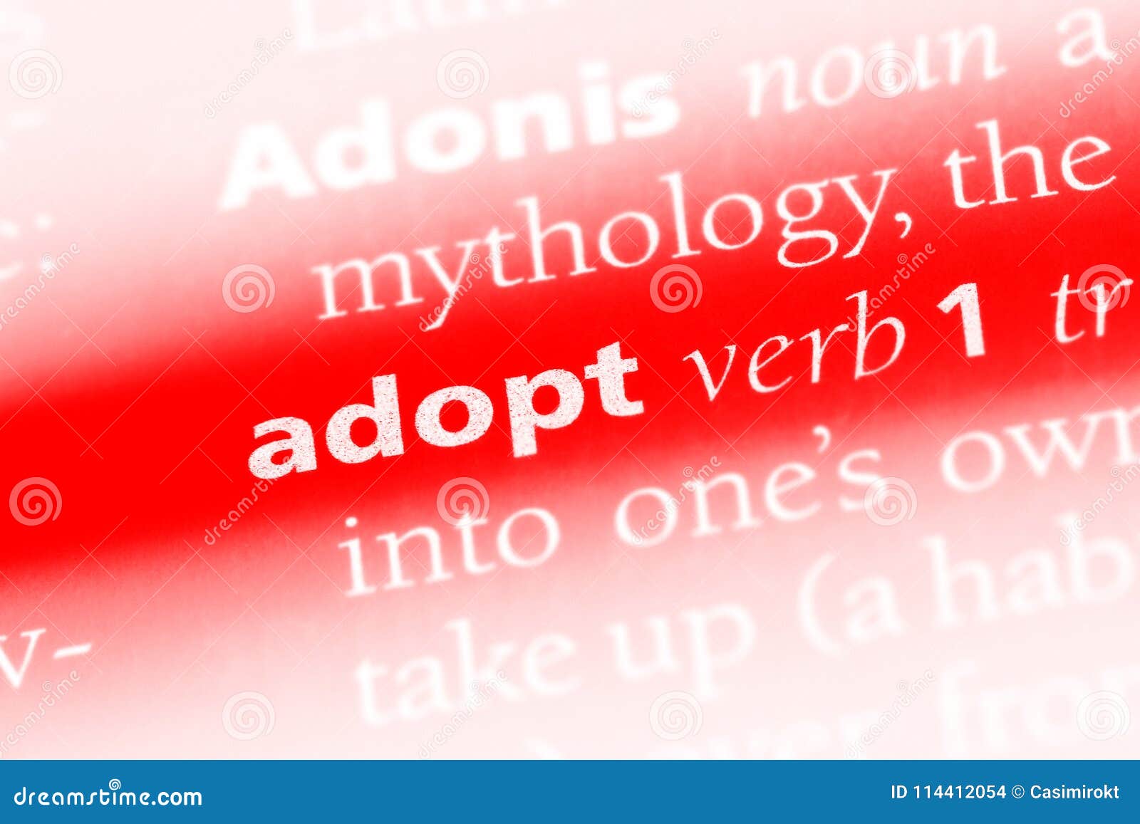 Adopt stock photo. Image of printed, book, concept, definition - 114412054