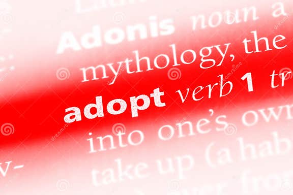 Adopt stock photo. Image of printed, book, concept, definition - 114412054