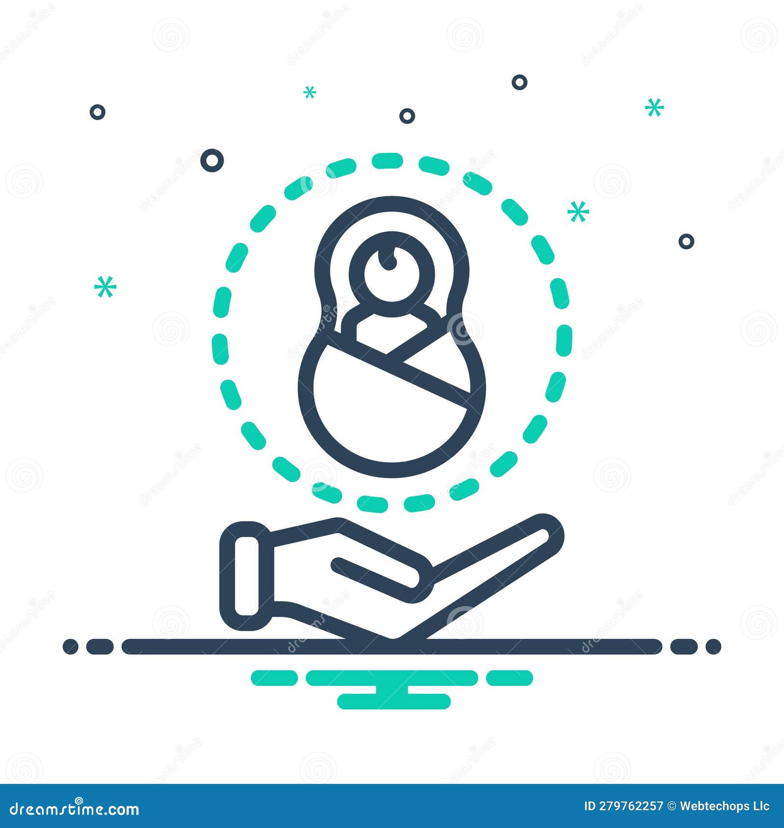 Mix Icon for Adopted, Baby and Child Stock Vector - Illustration of ...