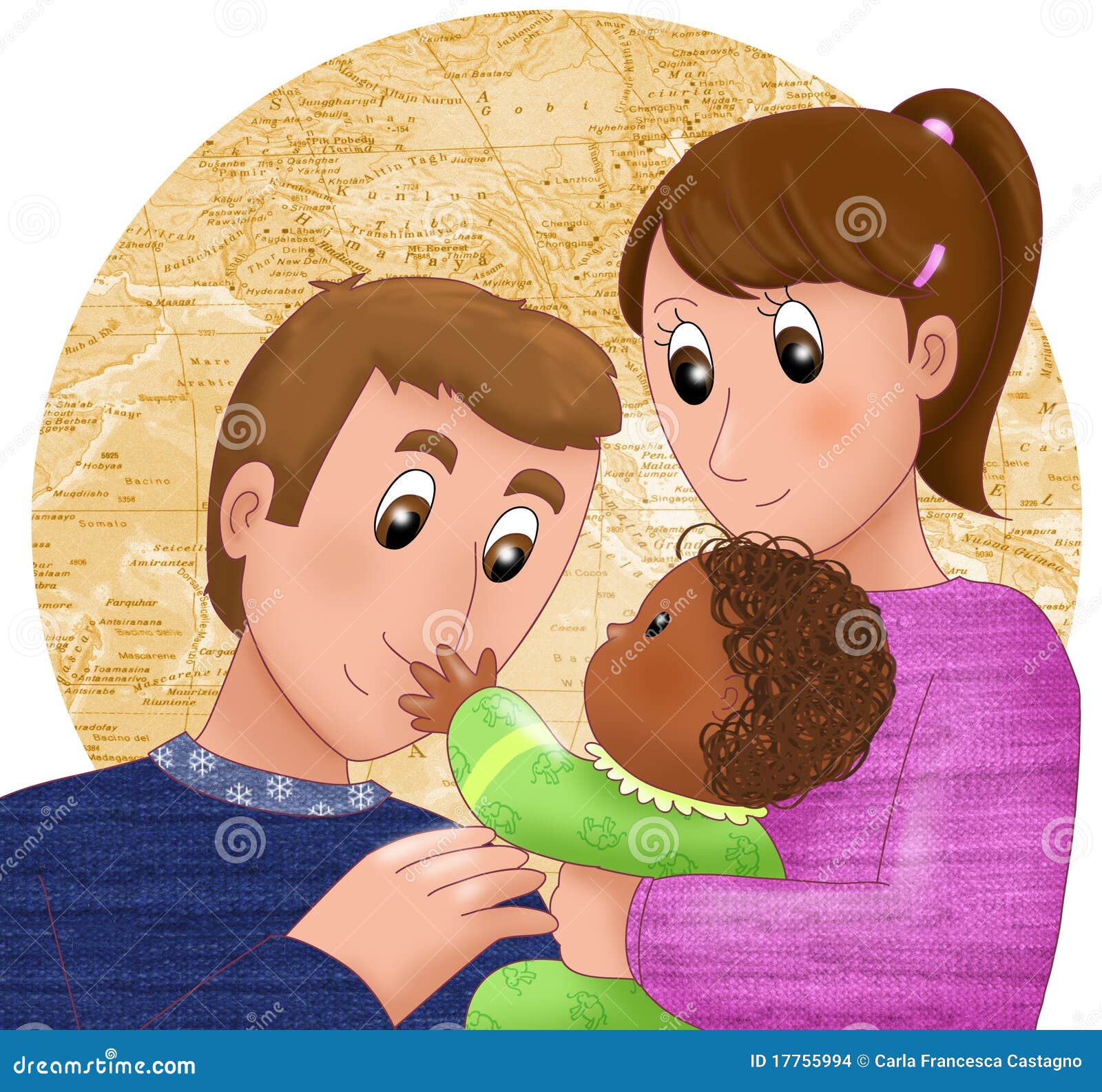 Adoption illustration stock vector. Illustration of success - 17755994