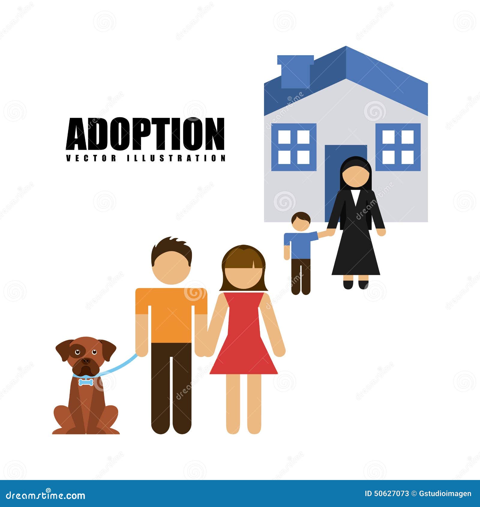 Adoption agency stock vector. Illustration of traditional - 50627073