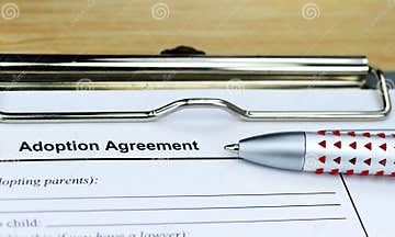 Adoption Agreement stock image. Image of application - 20892885