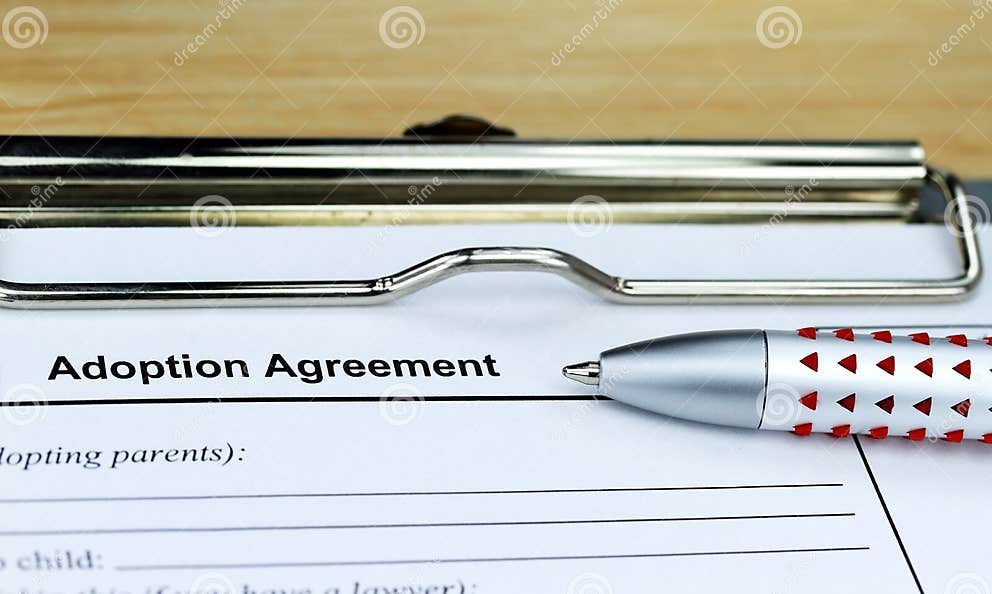 Adoption Agreement stock image. Image of application - 20892885